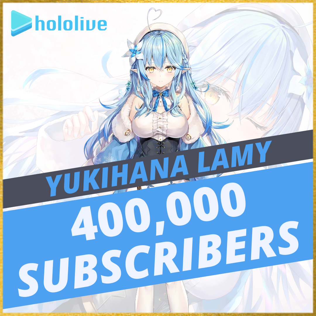 CONGRATULATIONS to YUKIHANA LAMY of Hololive (JP) for reaching 400k SUBSCRIBERS! ☃️ | Scrolller