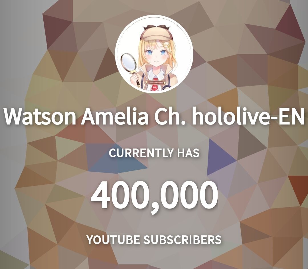 Congratulations Amelia Watson on passing 400k subscribers! | Scrolller