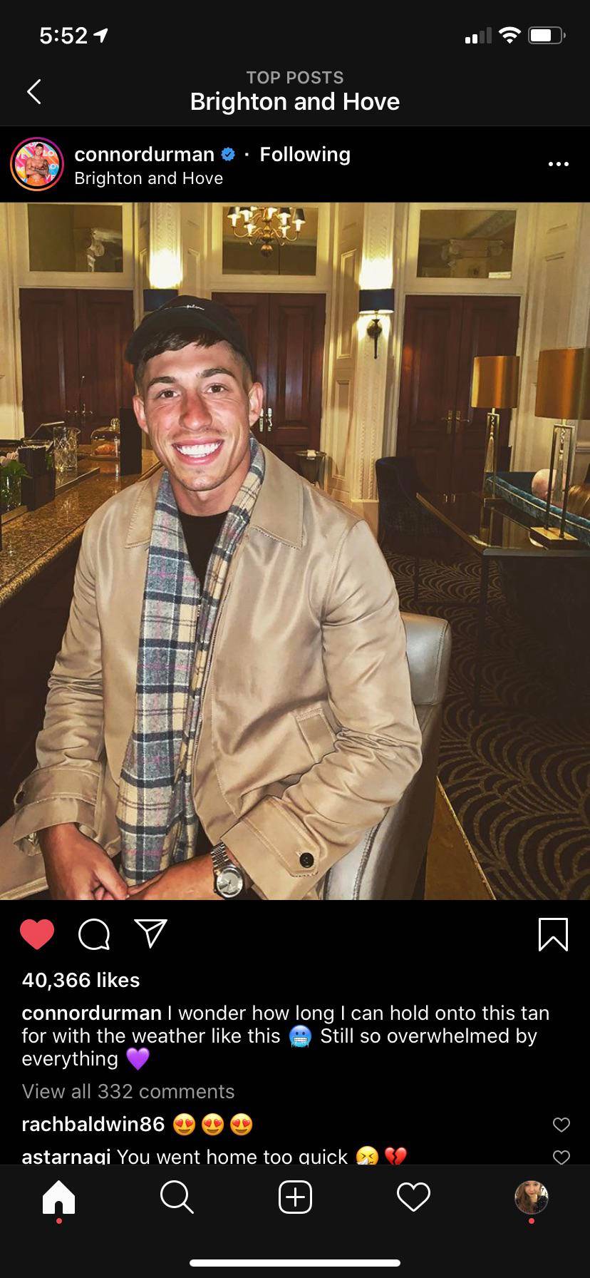 Connor looks so much more happy/natural outside the villa | Scrolller