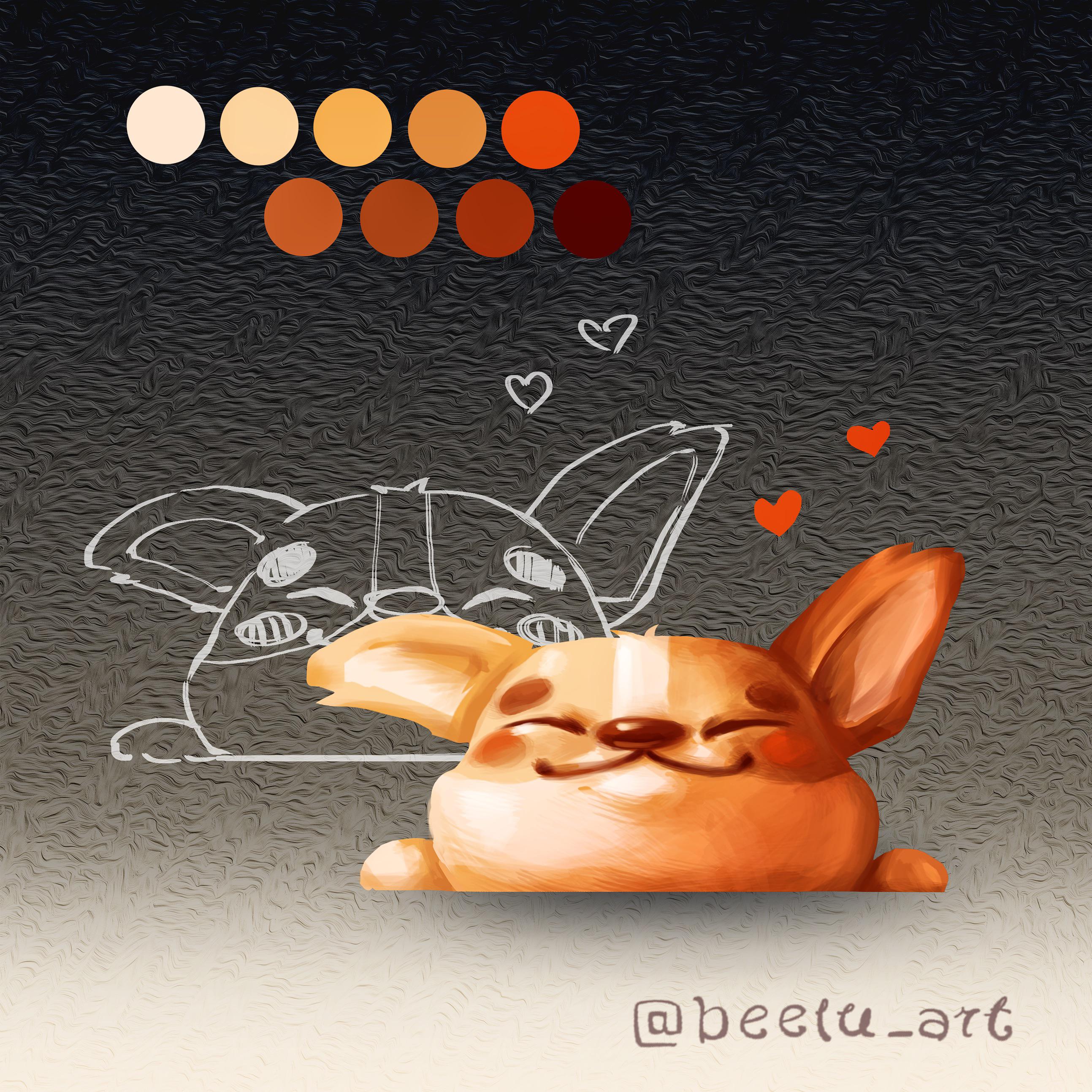 Corgi, me, digital art, 2020 | Scrolller