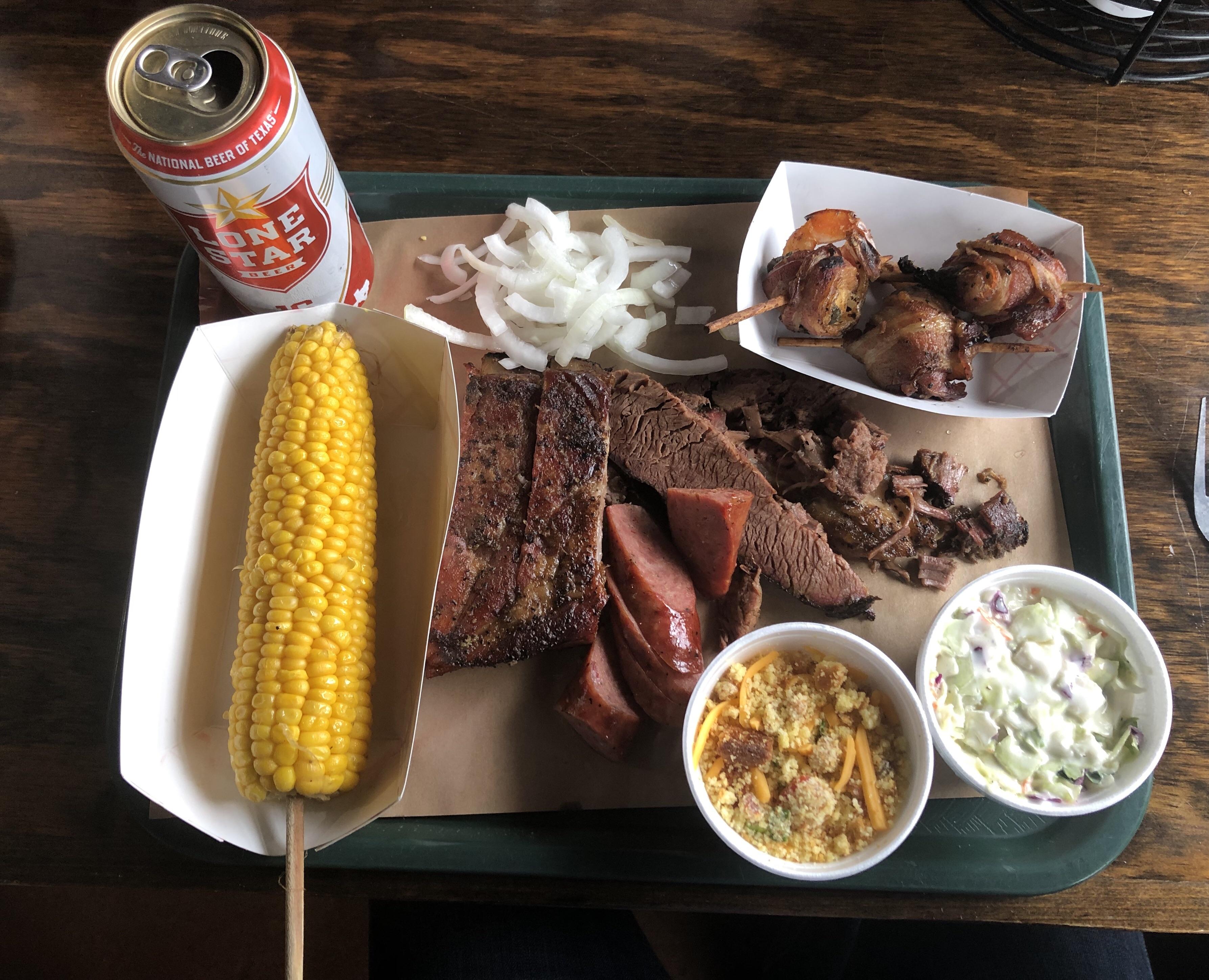 "Cornbread Salad" served with Texas BBQ. | Scrolller