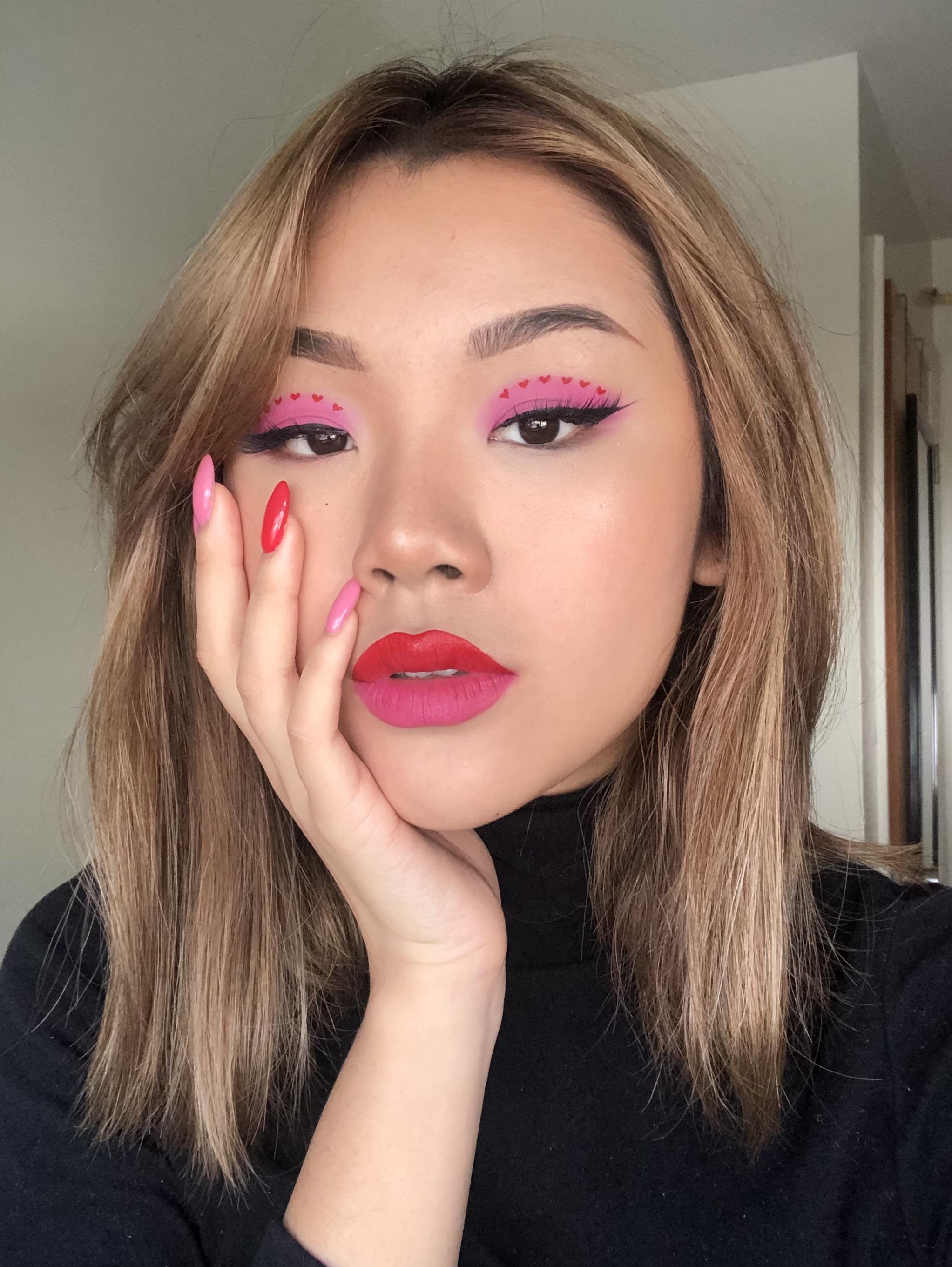 couldn’t resist matching my makeup to my nails- inspo from designer lirika matoshi!