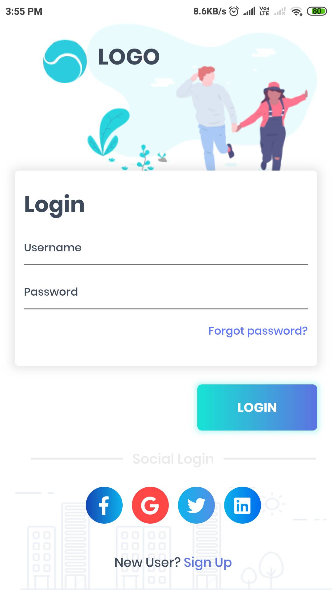 Created login page ui from uplabs. | Scrolller