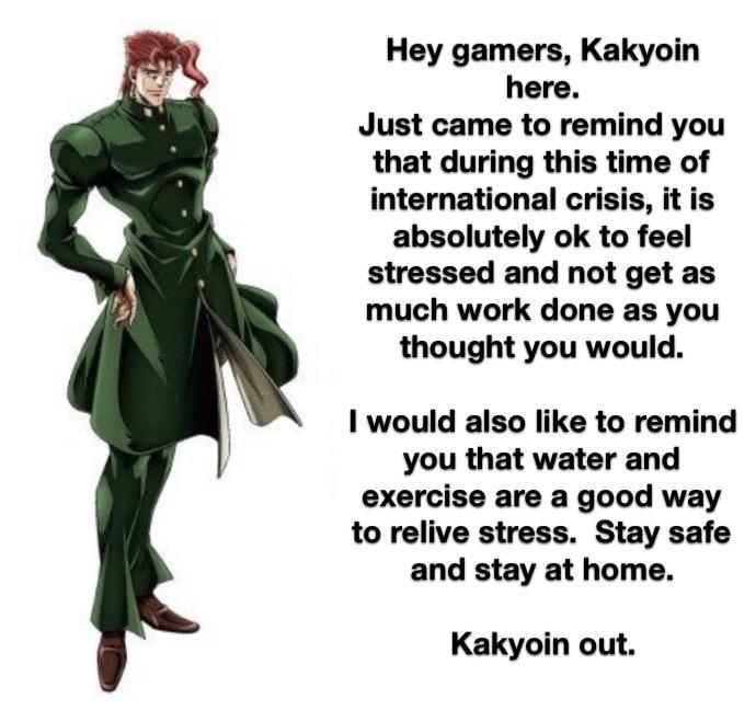 Critical message from Kakyoin incoming! | Scrolller