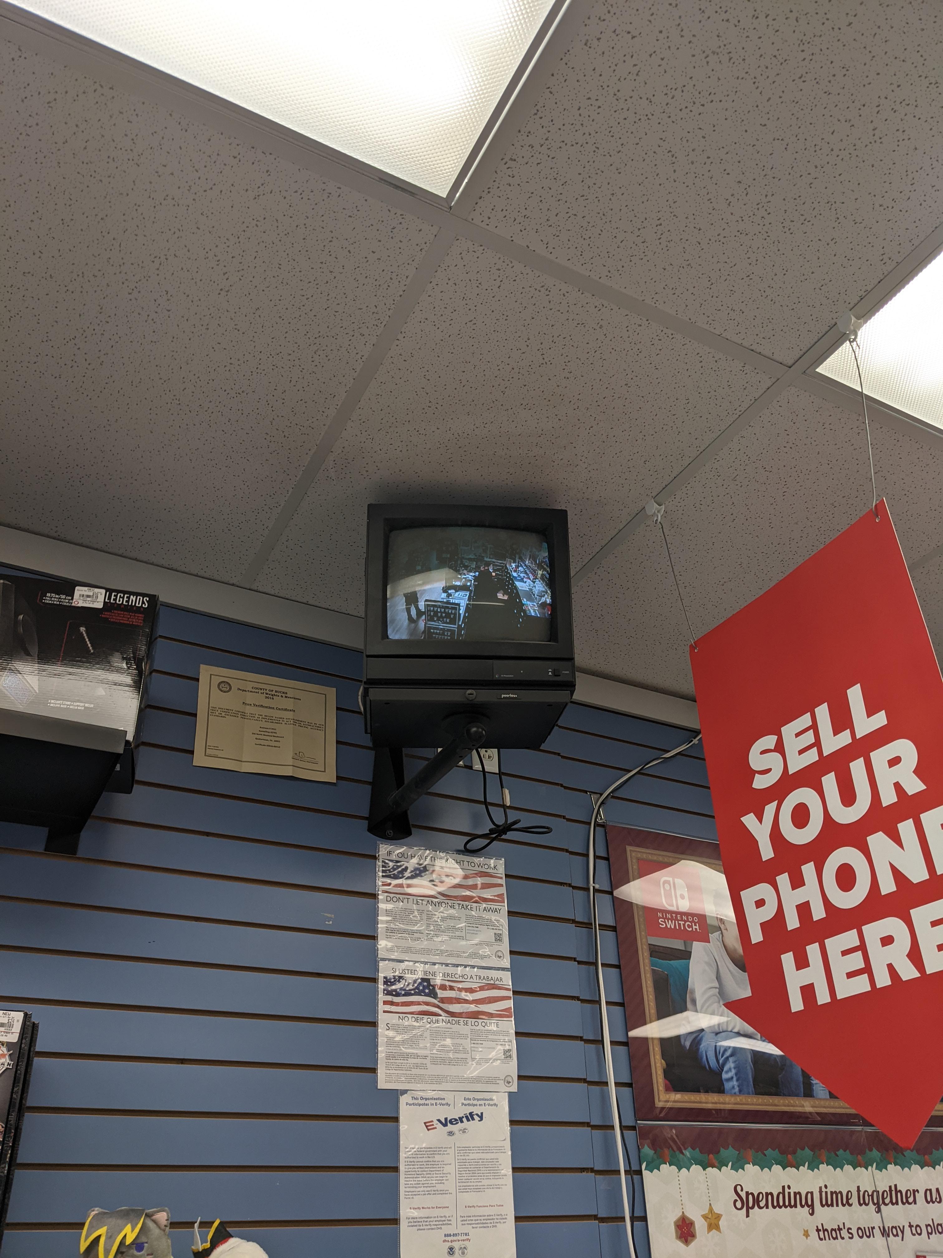 CRT security monitor still in use at the local GameStop | Scrolller