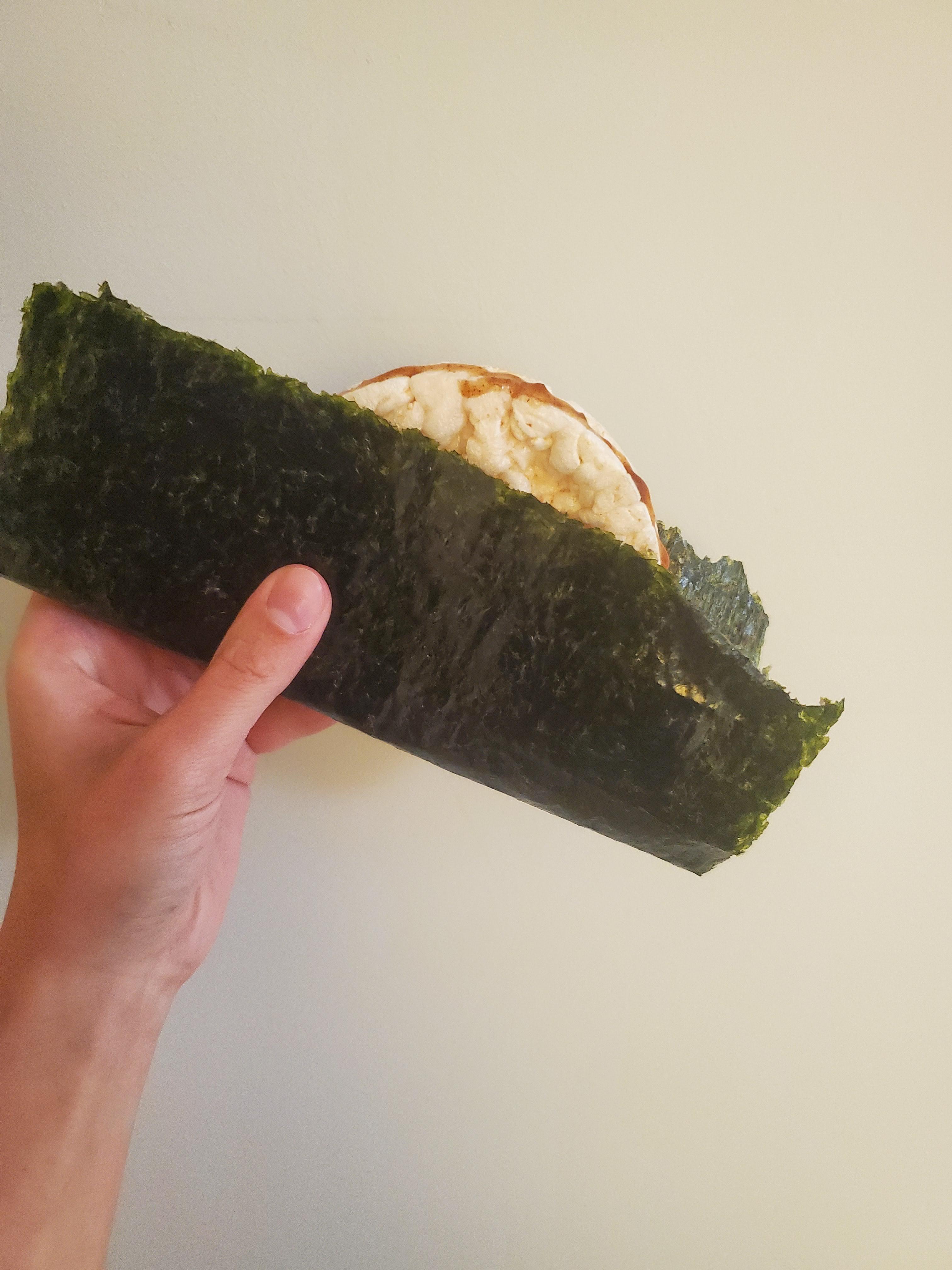 Crunchwrap Supreme ™️ - Rice cake, Nori, Hot sauce | Scrolller