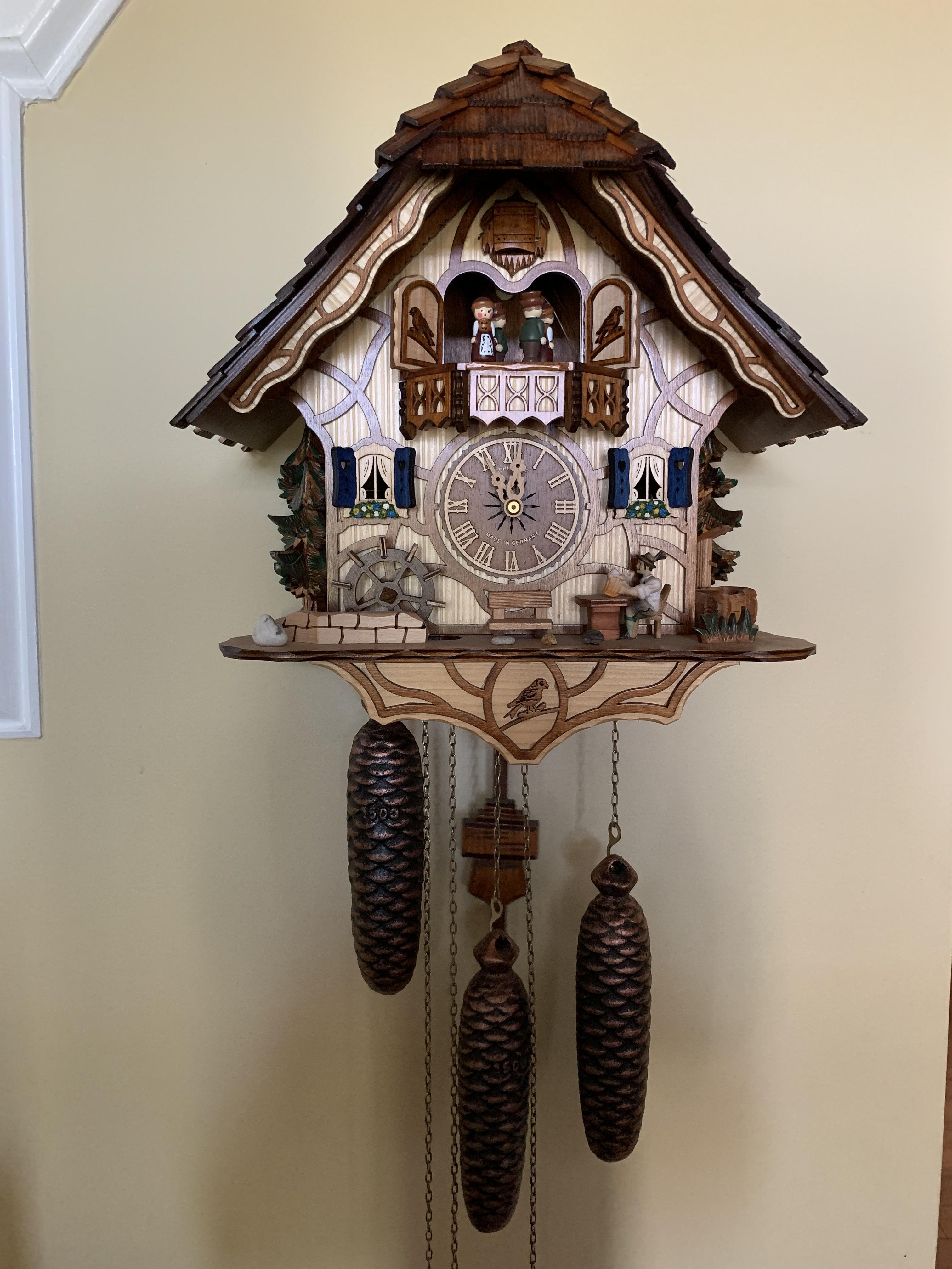 Cuckoo clock weight not descending. | Scrolller