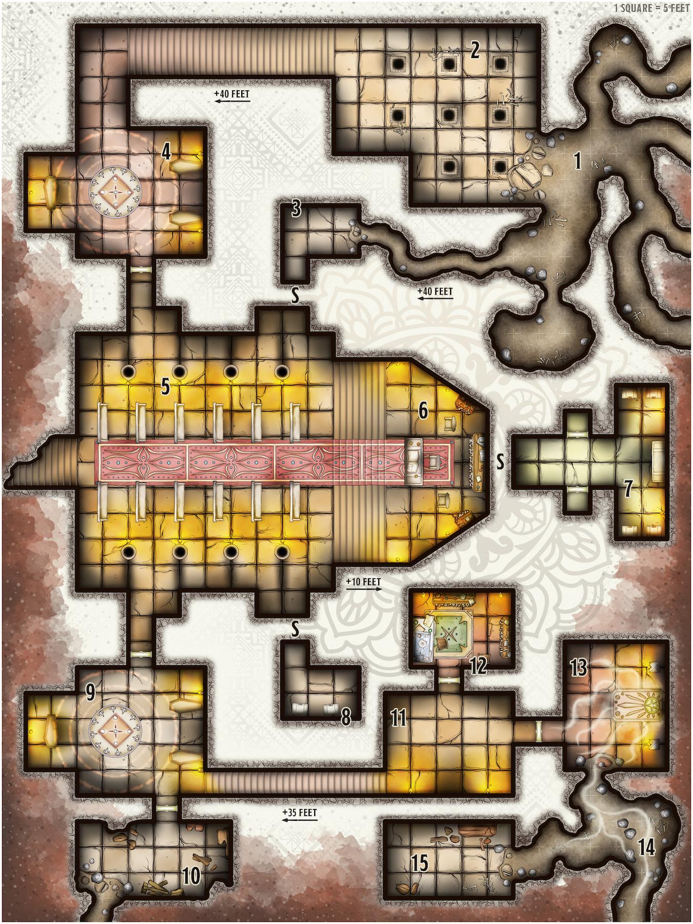 Cultist Church Lair [27x36] [dungeon] | Scrolller