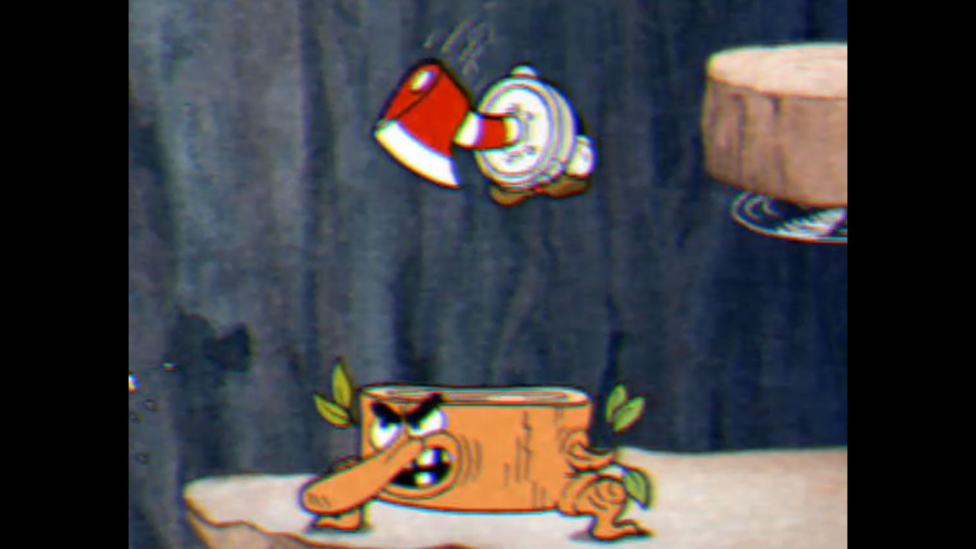 Cuphead chopping wood | Scrolller