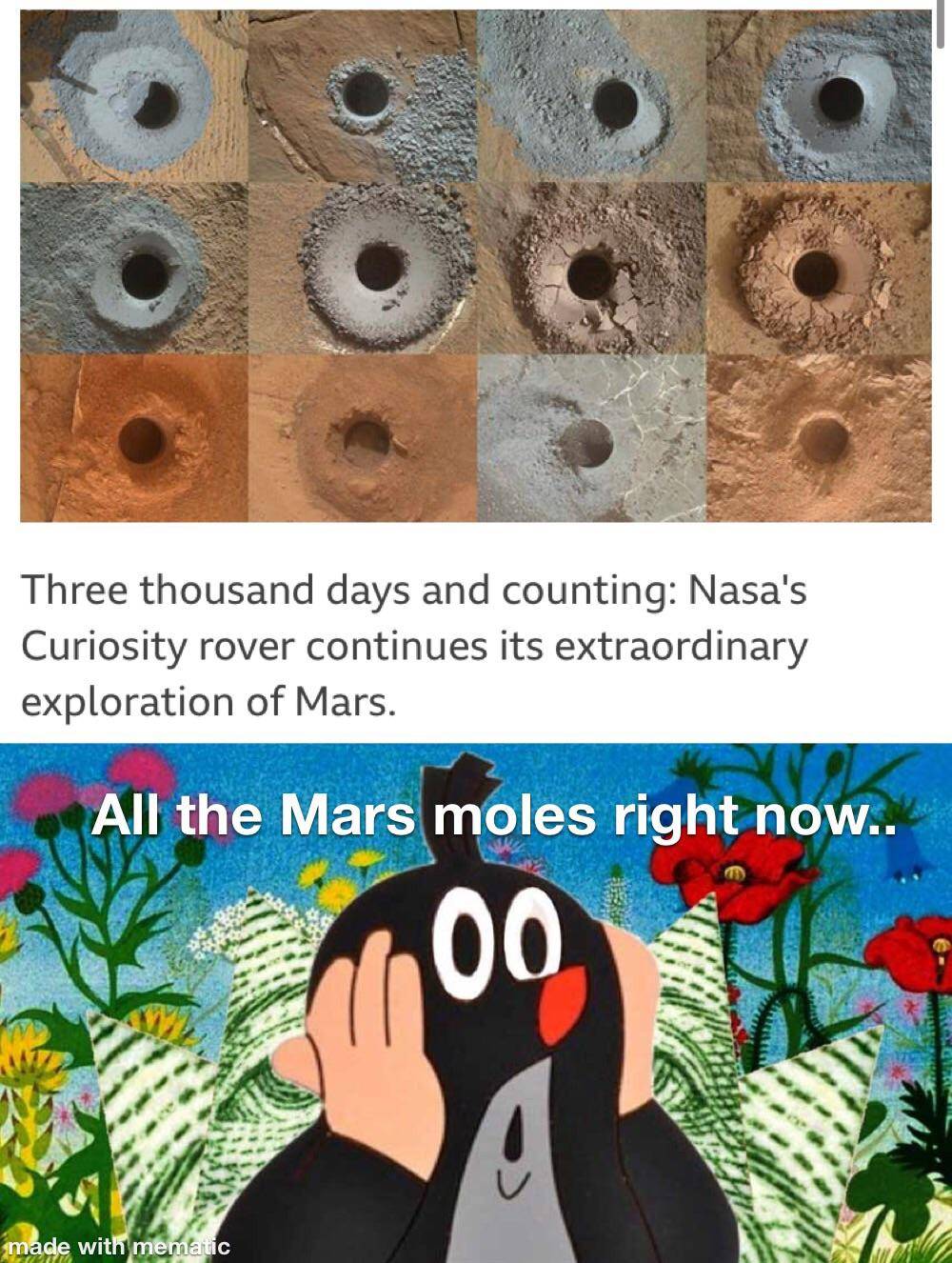 Curiosity planning on playing a game of whack-a-mole? | Scrolller