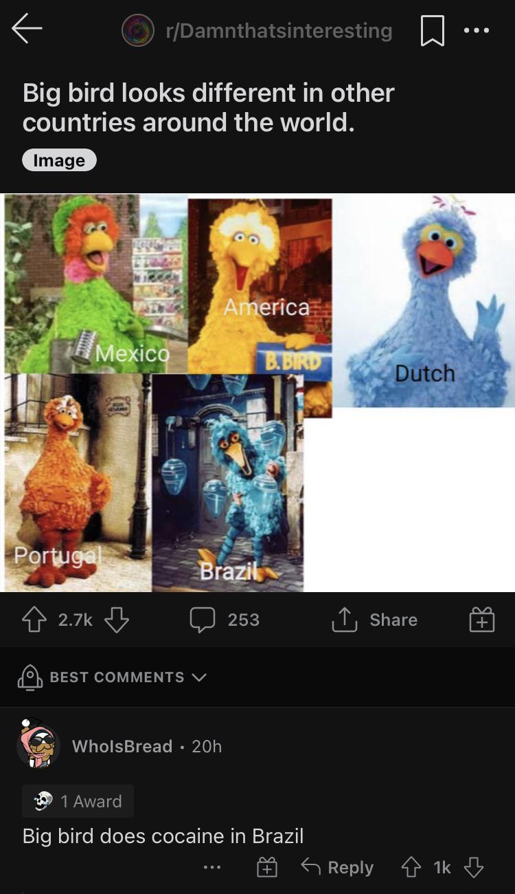 Cursed big bird | Scrolller