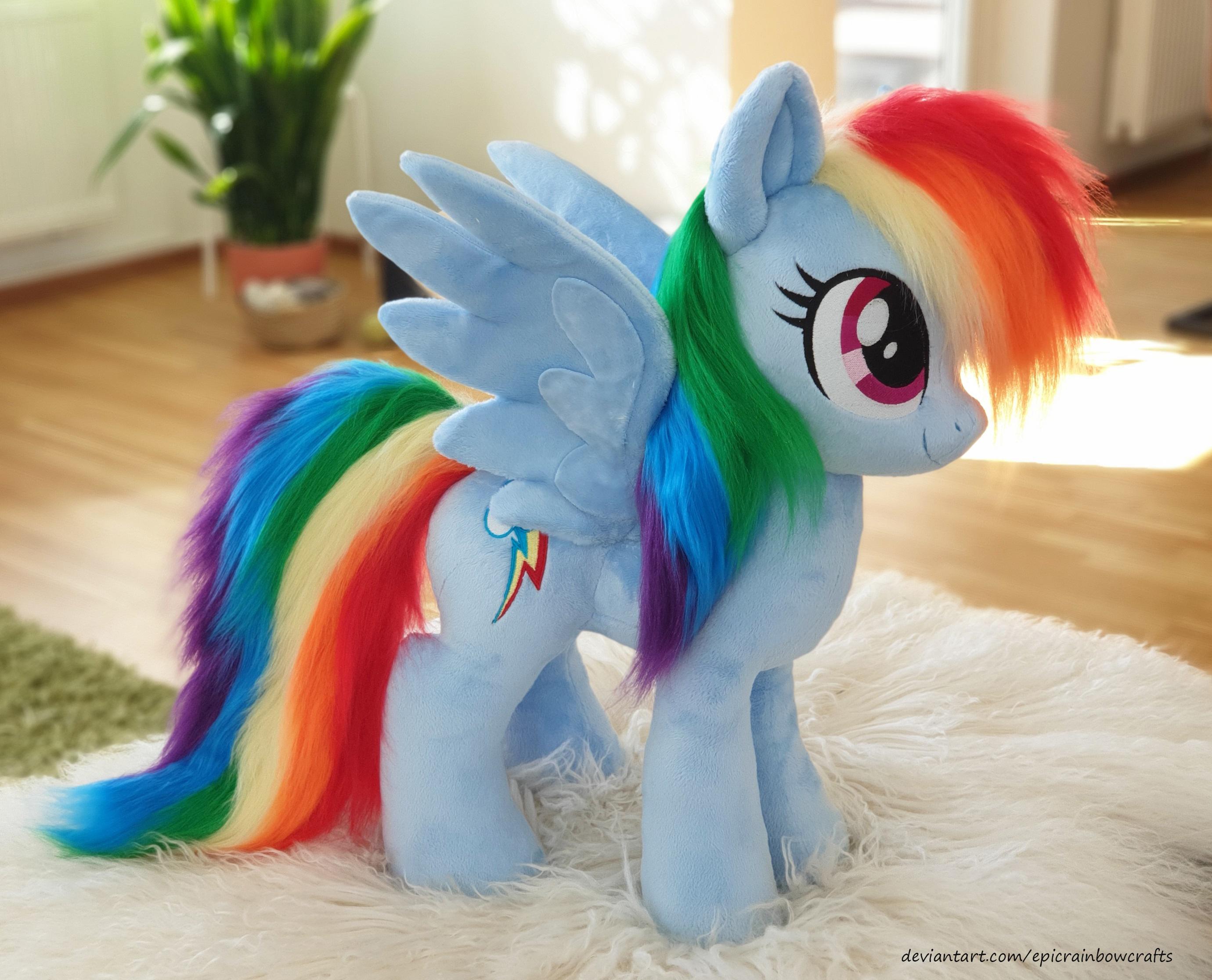 Custom made Rainbow dash plushie - 19 inches / 46cm tall! | Scrolller