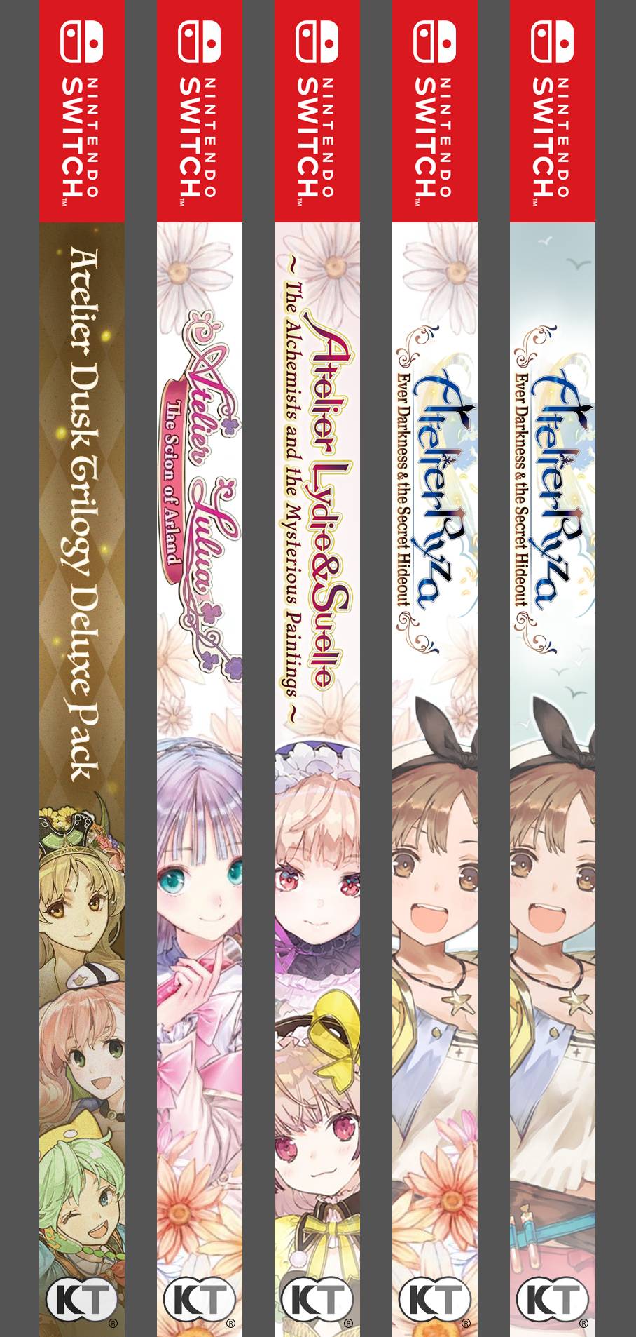 Custom Made Spine Art for Physical Releases of Atelier Games on the Switch | Scrolller