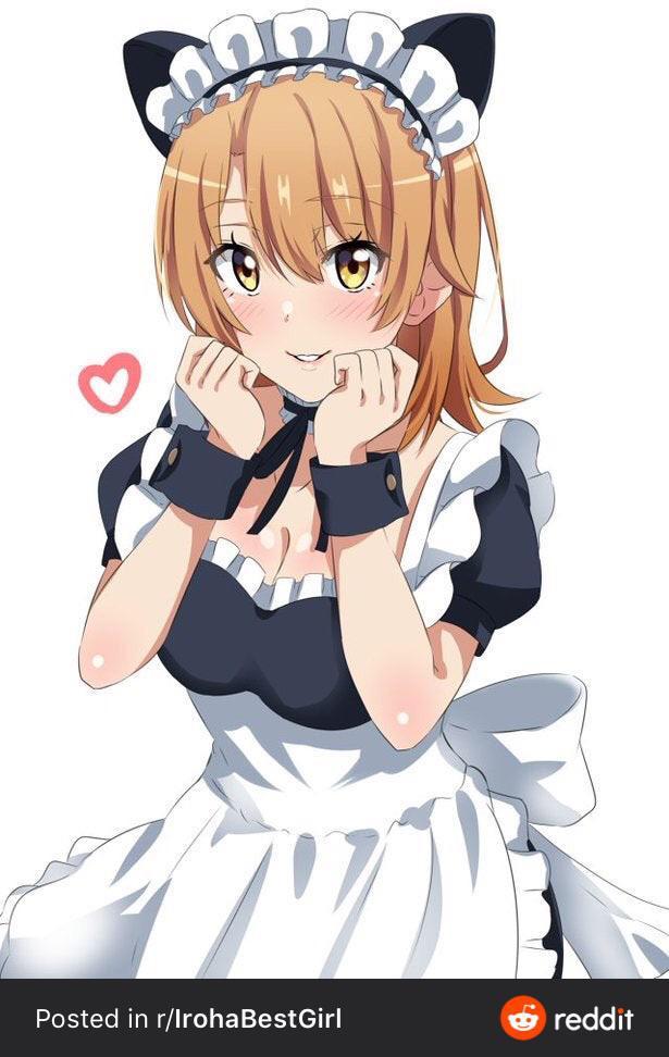 Cute maid ready to serve her master >,