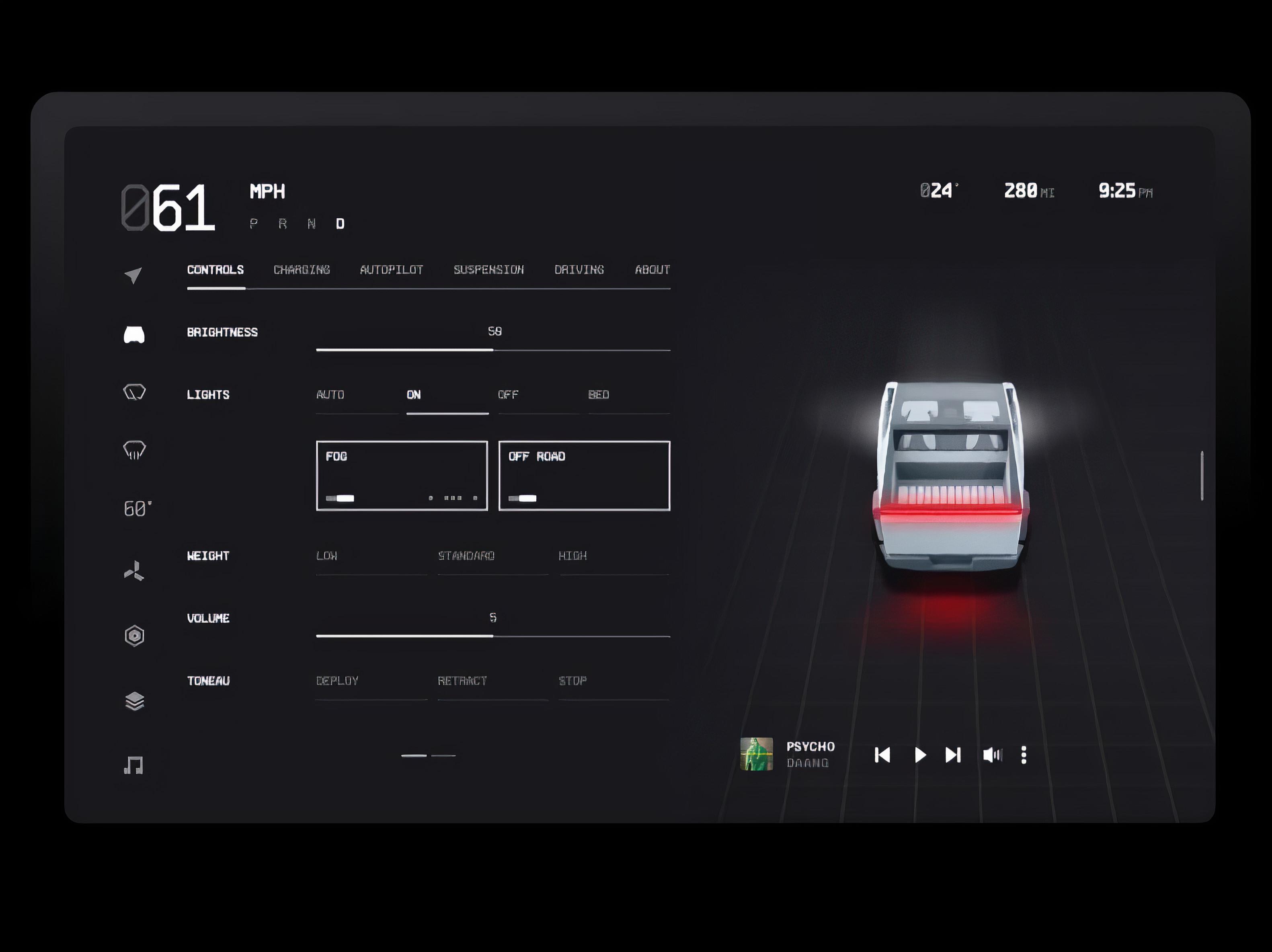 Cybertruck UI design | Scrolller