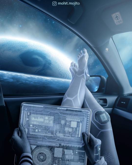 Cyborg Space Trip [OC] | Scrolller