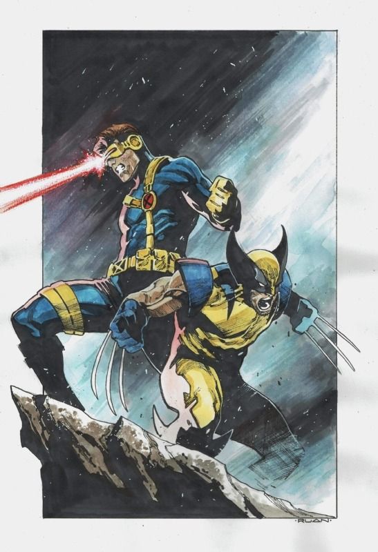 Cyclops and Wolverine by Dike Ruan | Scrolller