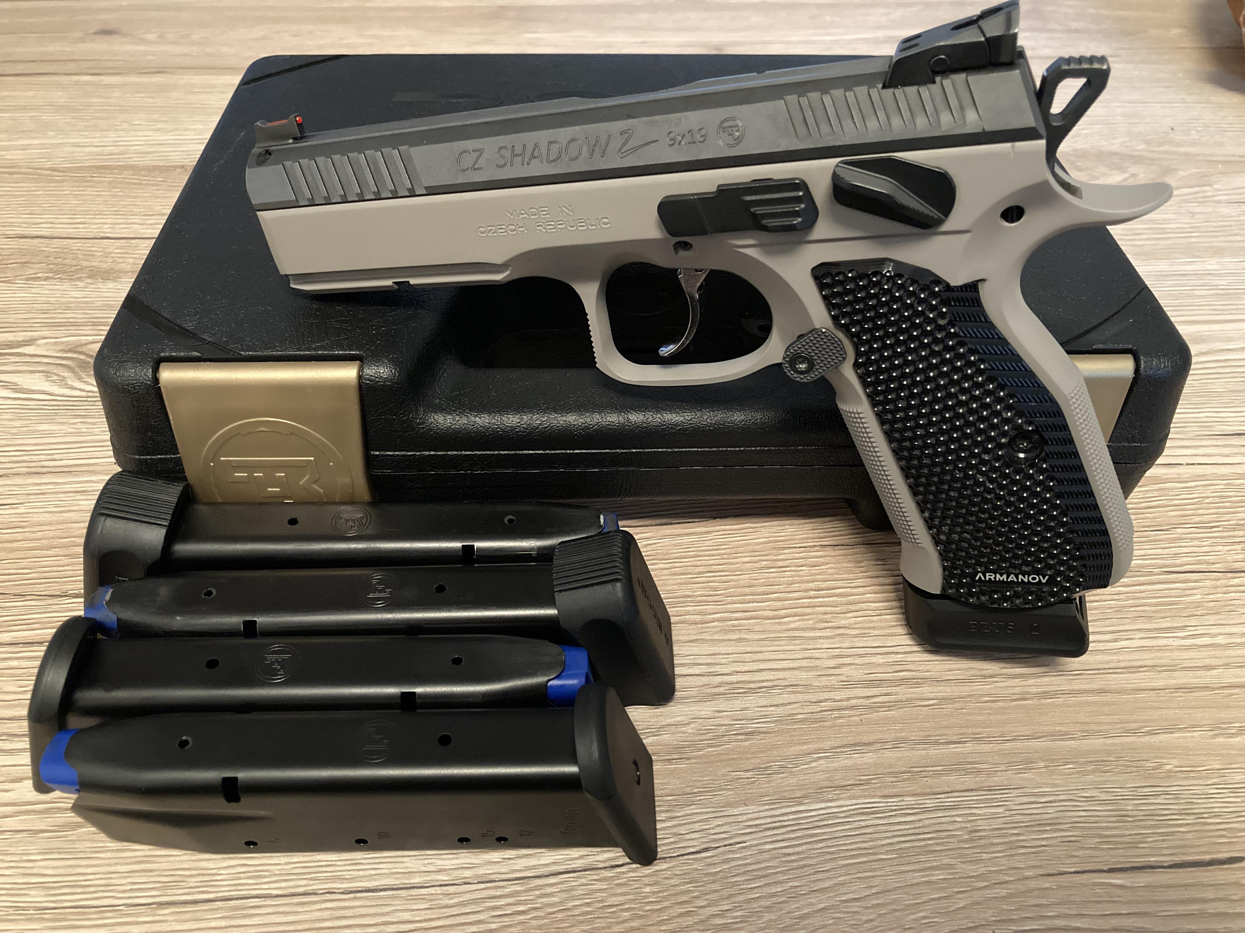 CZ Shadow 2 Urban Grey with wide safety and aftermarket grips | Scrolller