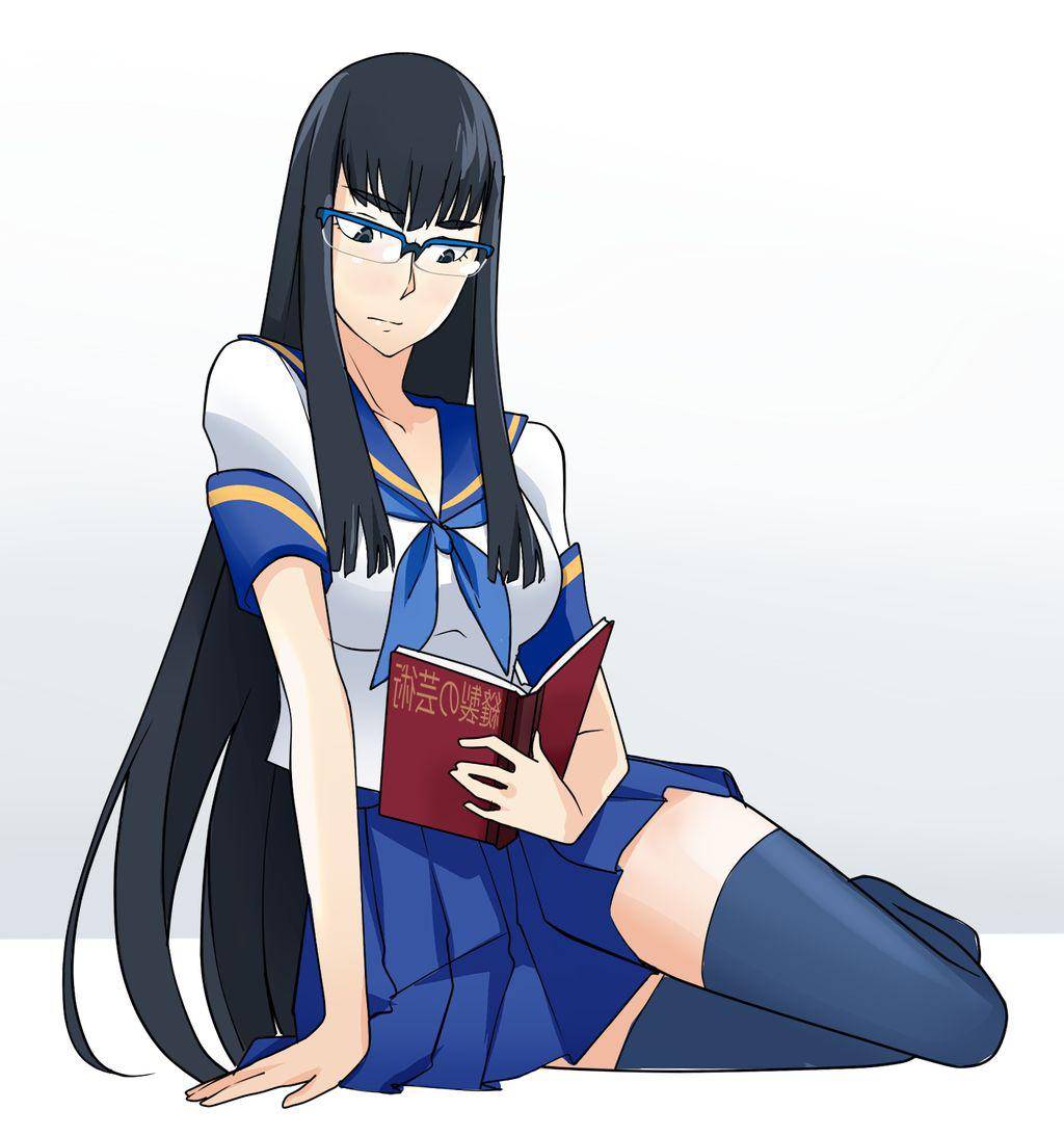 Daily Satsukiposting #225! Studious Satsuki, now with glasses! What a ...