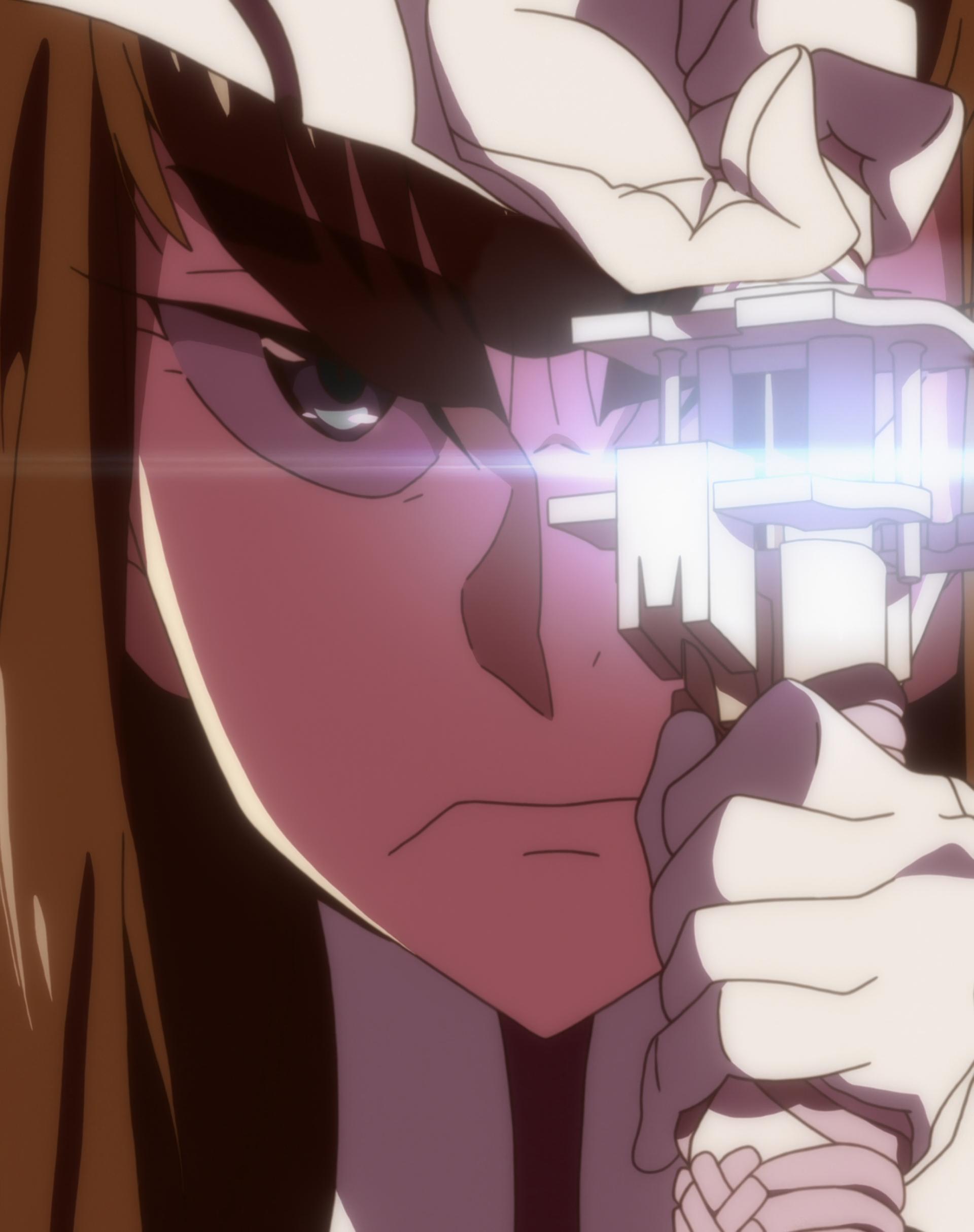 Daily Satsukiposting #416! Lady Satsuki draws her blade! Composite image from the show, by u ...
