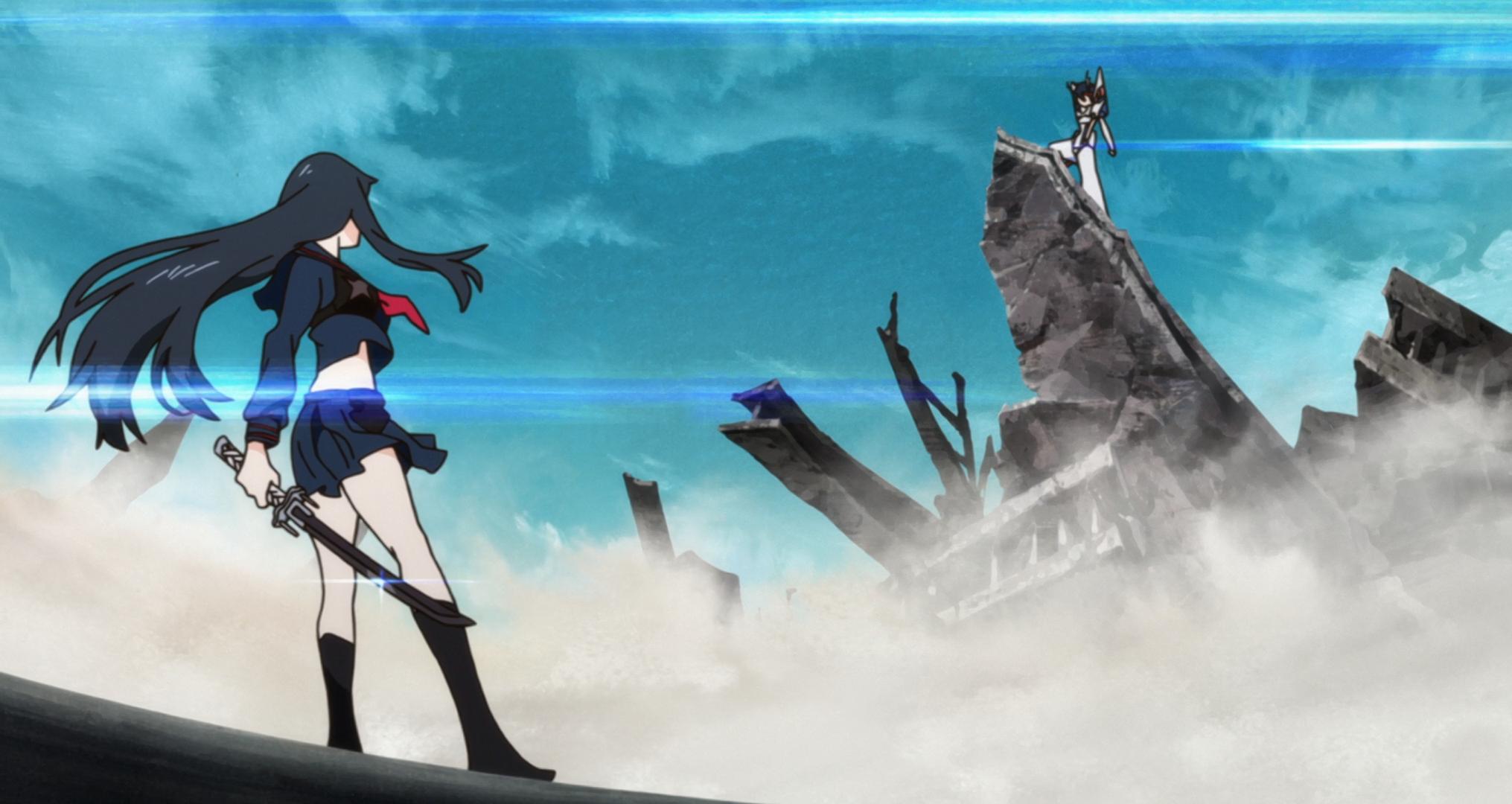 Daily Satsukiposting #589! Senketsu Satsuki faces off against evil Ryuko! This is a composite ...