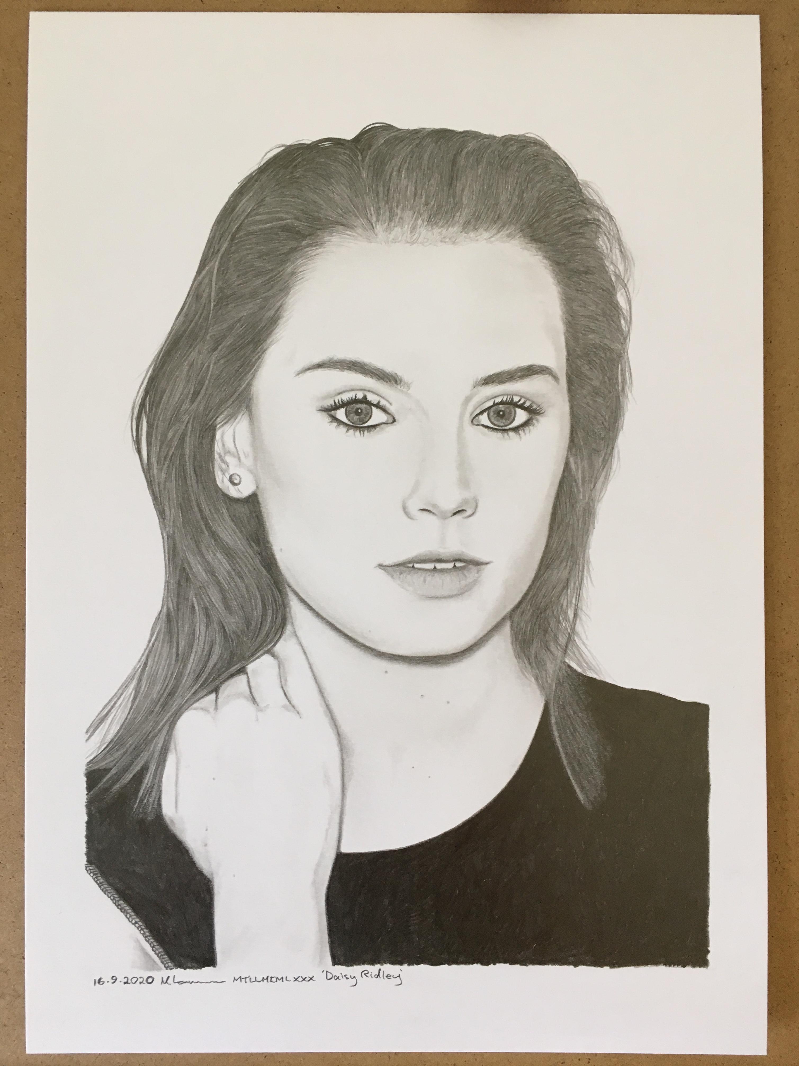 Daisy Pencil Portrait | Scrolller