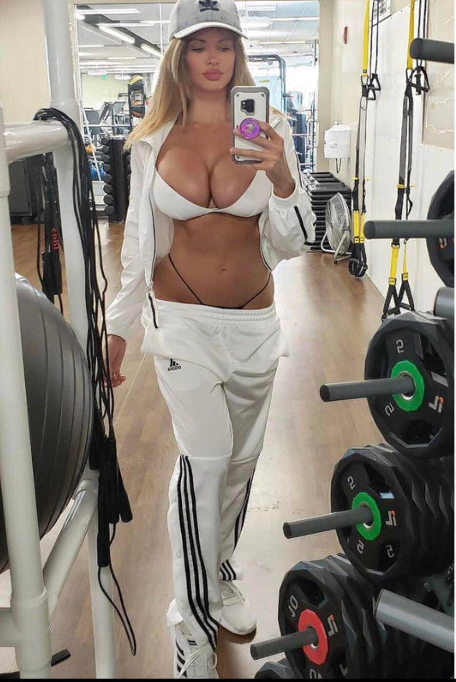 Dana models the standard issue fucktoy workout uniform | Scrolller