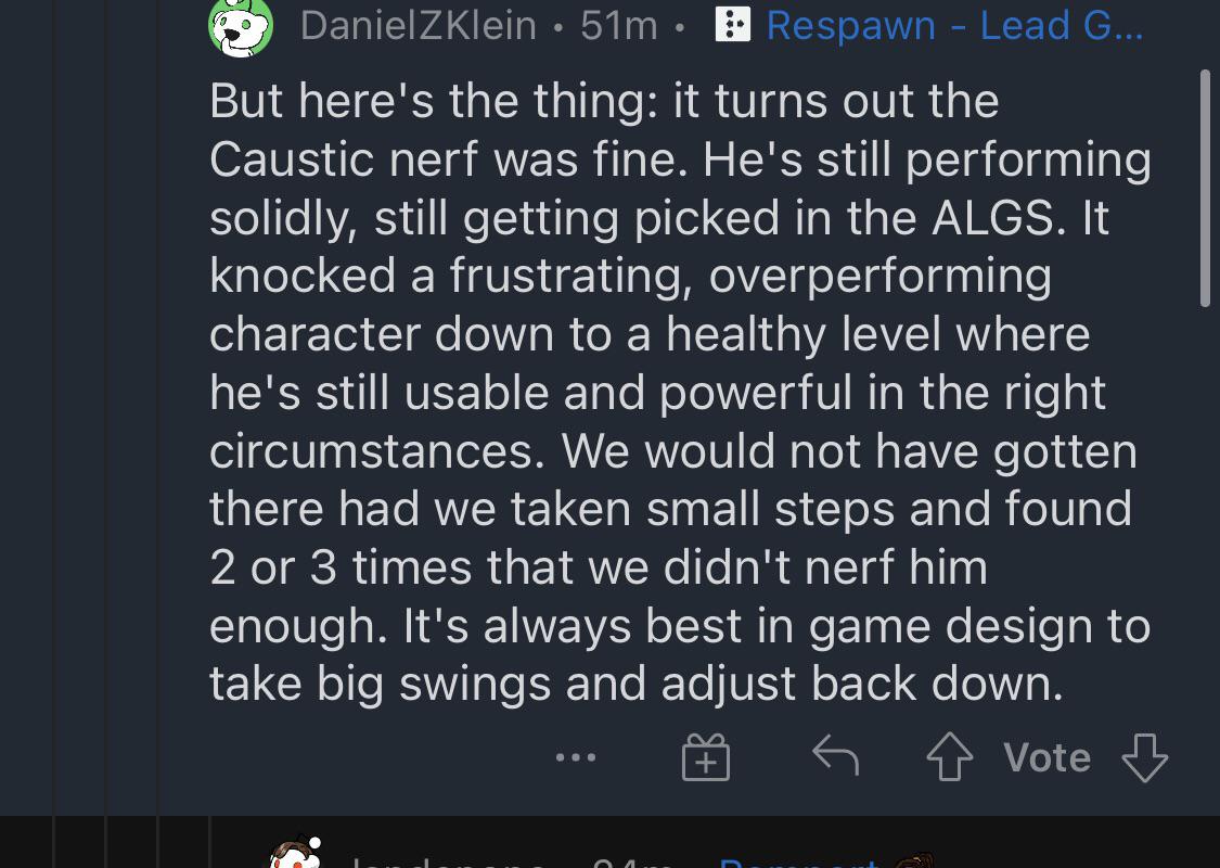 Daniel on the caustic nerf | Scrolller