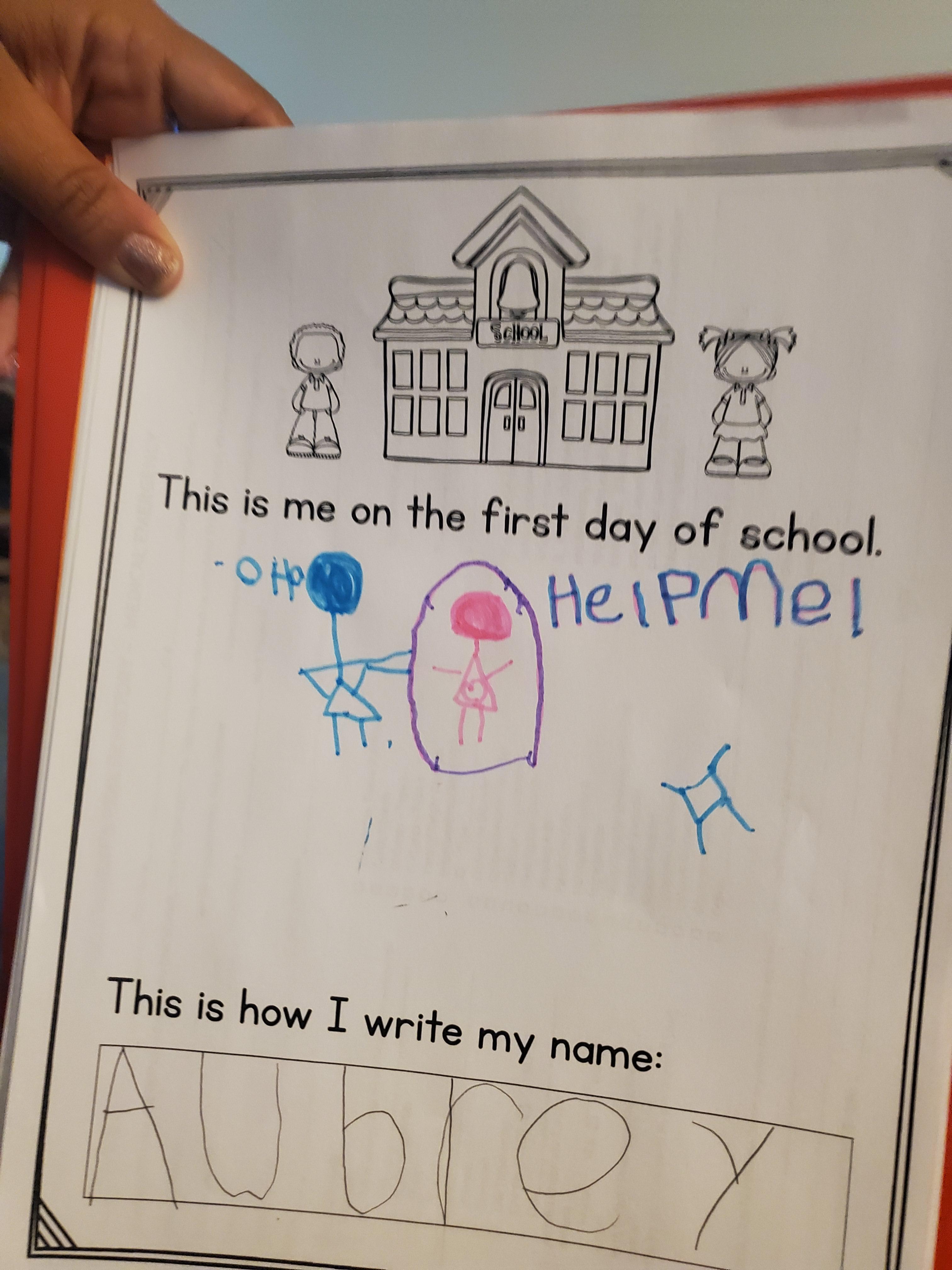 Daughter's first day of first grade. | Scrolller