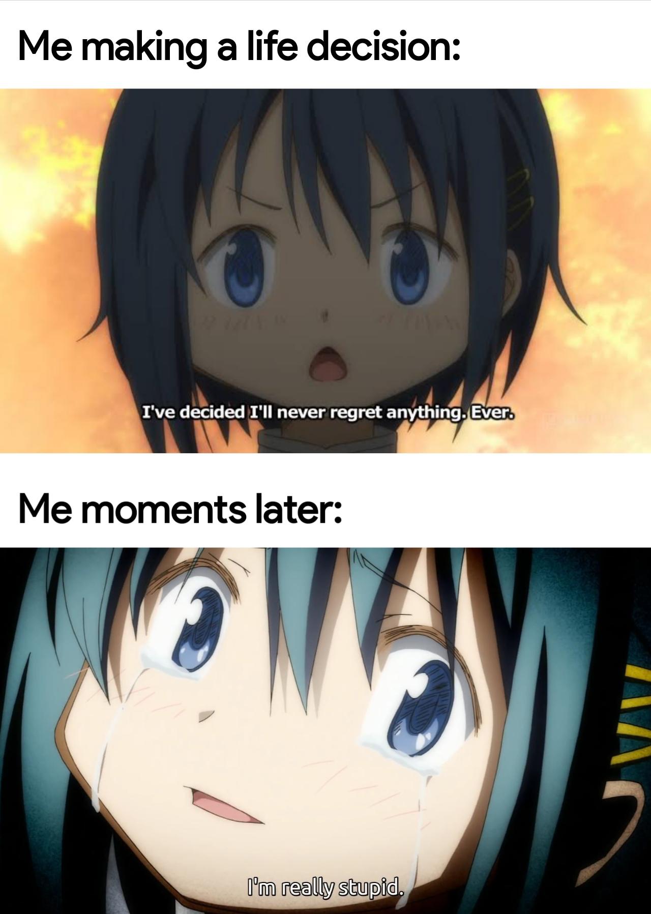 Deciding is easy, accepting the consequences is hard | Scrolller