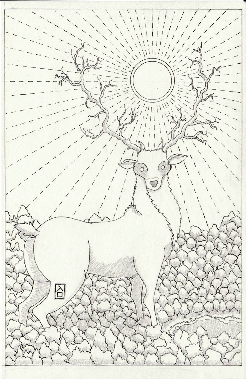 Deer God, Me, Ink on Paper, 2020 | Scrolller
