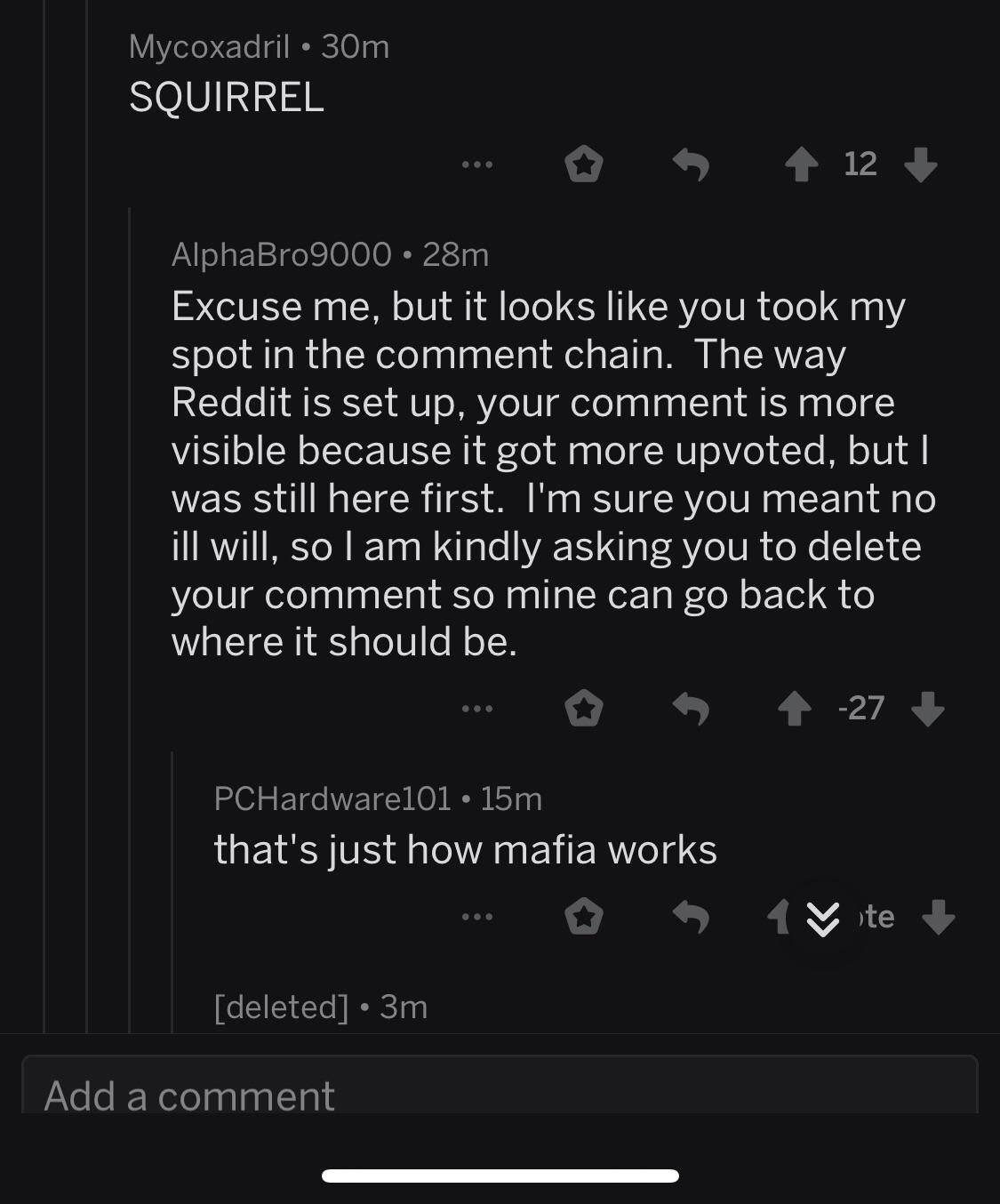 Delete the comment ! | Scrolller