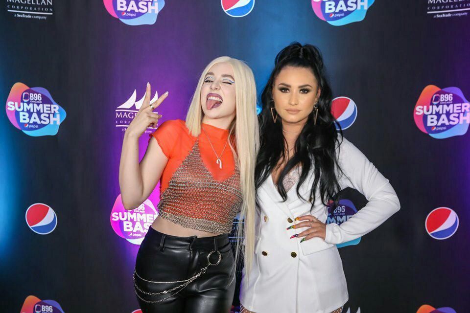Demi Lovato with Ava Max at B96 Summer Bash! | Scrolller