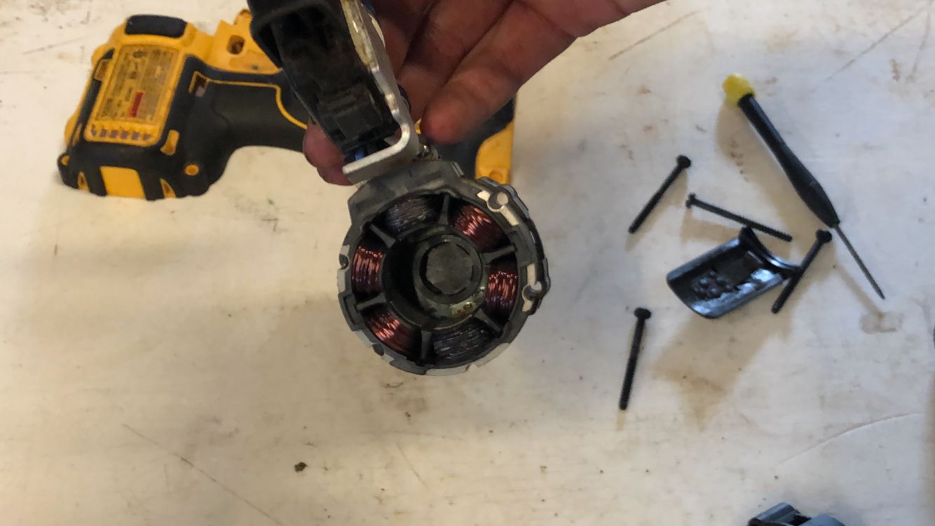 Dewalt dcd790 brushless drill. The motor is burnt out could I rebuild this motor or find a ...