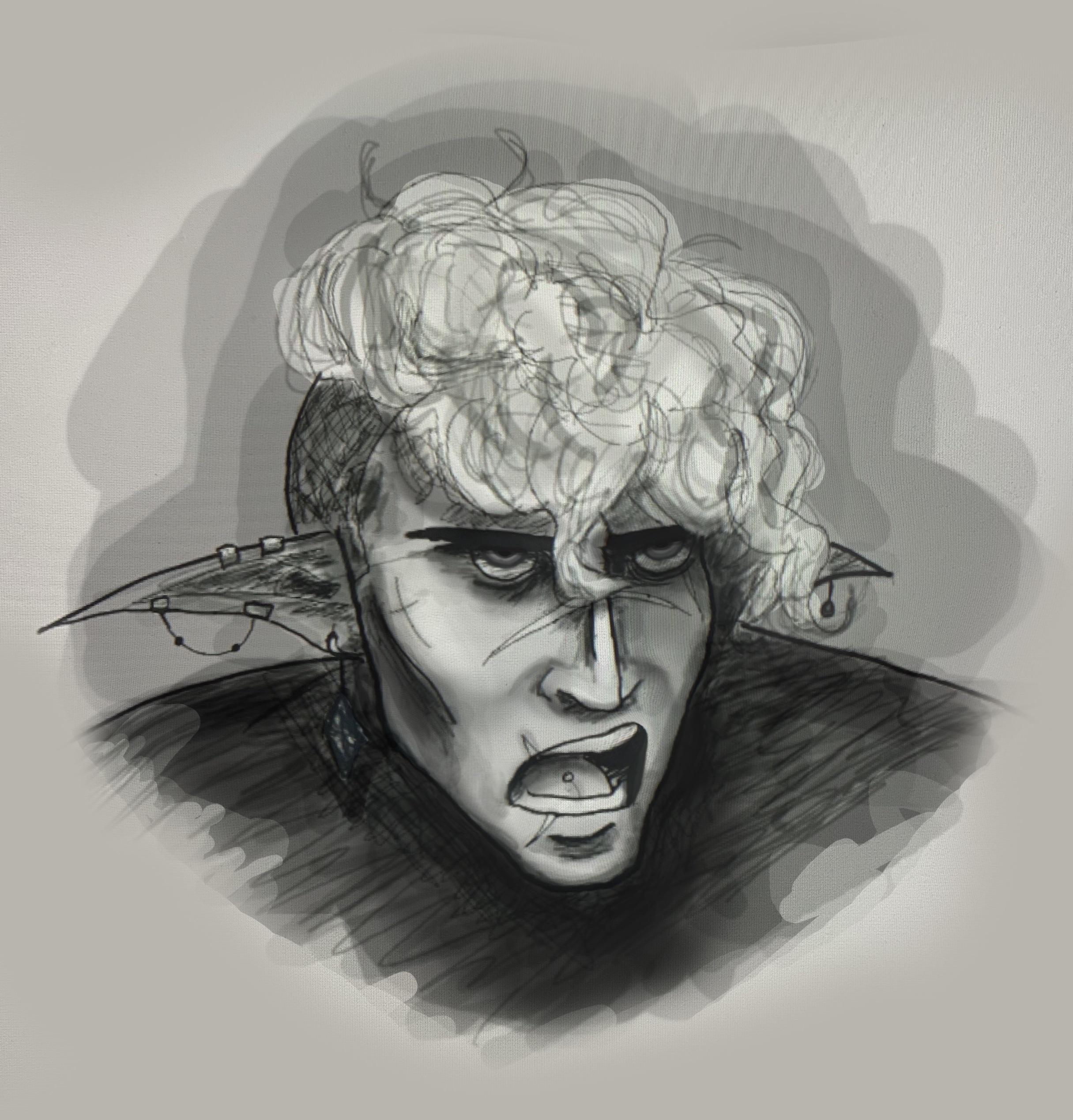 did an expression study with my drow rogue, Xandeyr! | Scrolller