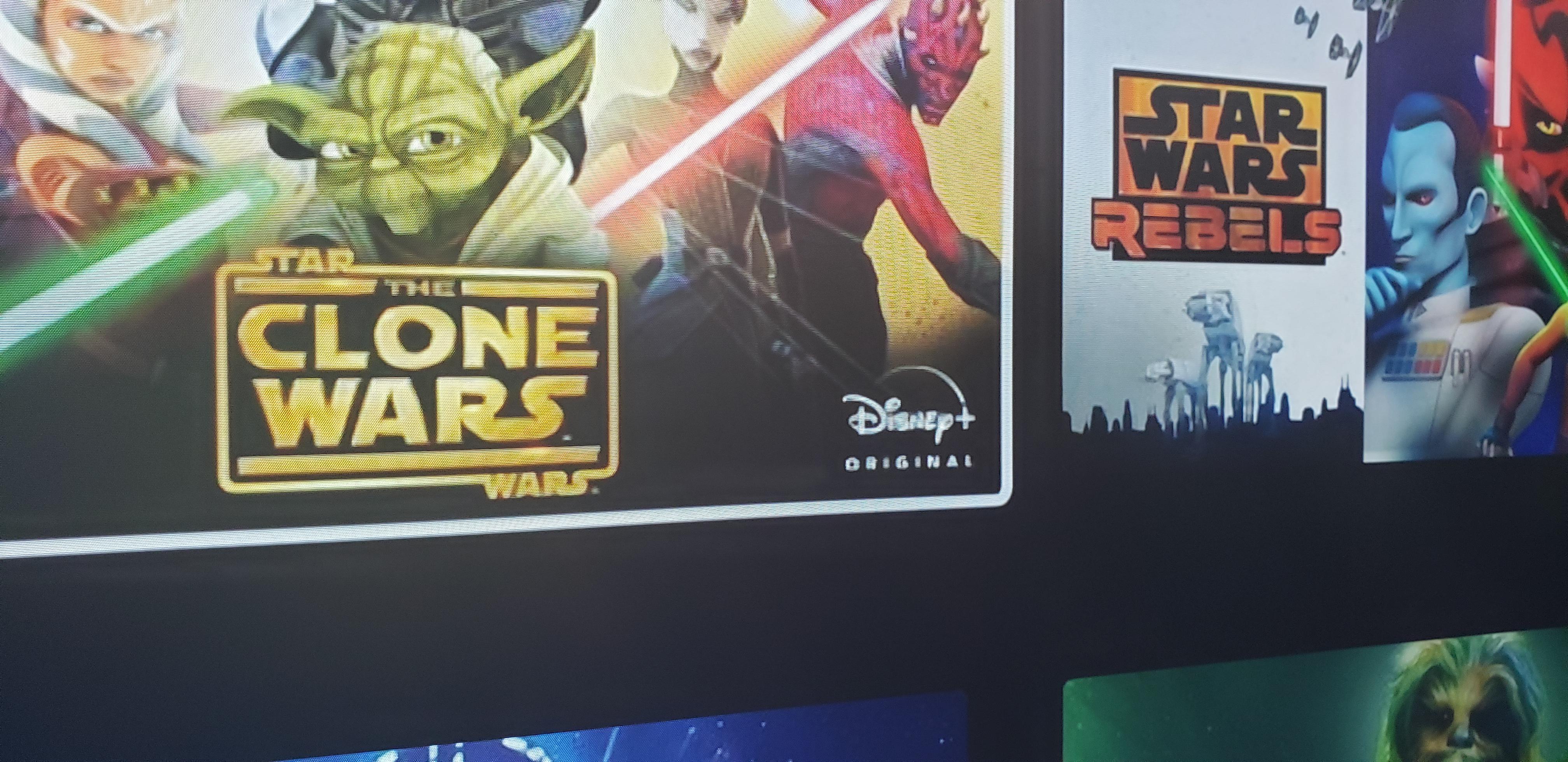 Did Disney recently add this Disney+ original logo on Star wars the clone wars? Season 7 here we ...
