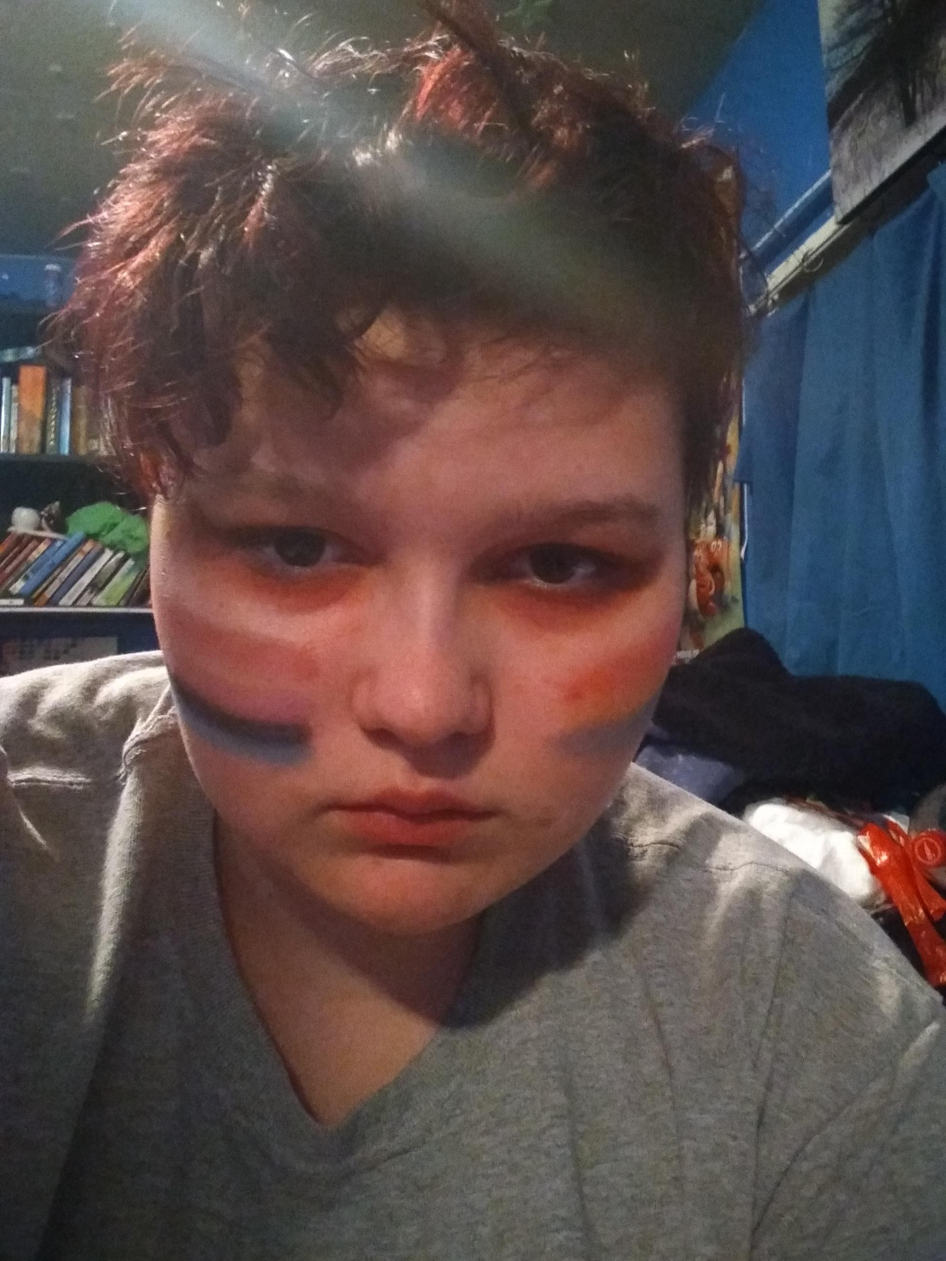 Did some pride makeup because I'm tired and I've had a rough day, hope you like it. | Scrolller