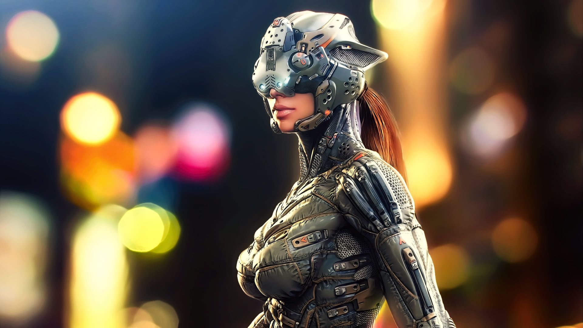 Digital art, Female Cyborg 4K (5120x2880) | Scrolller