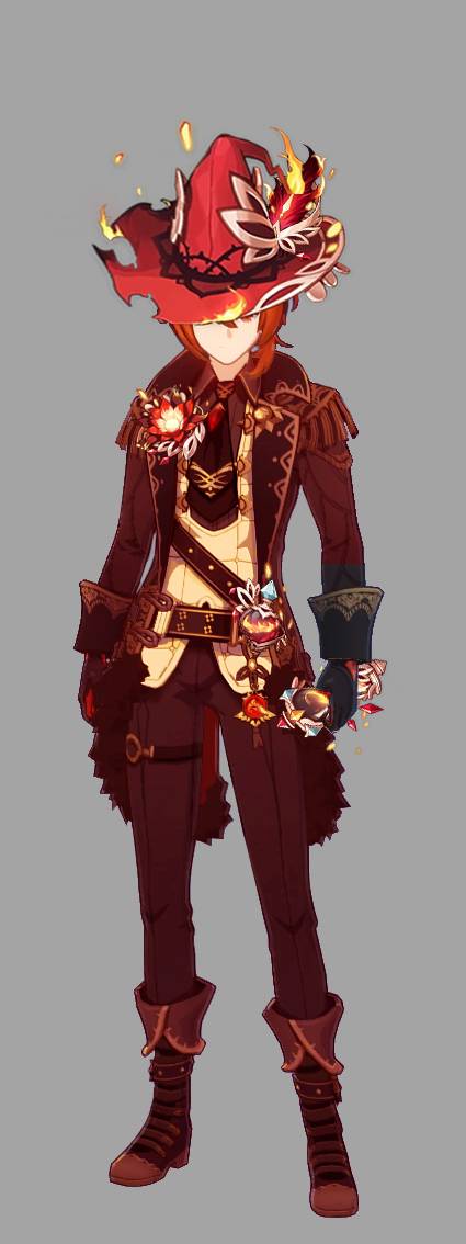 Diluc with his artifacts | Scrolller