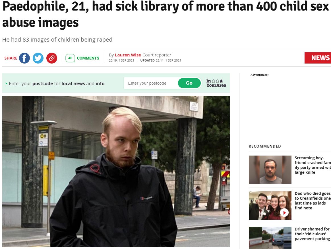 Pedophile With Library of Child Sex Images | Scrolller