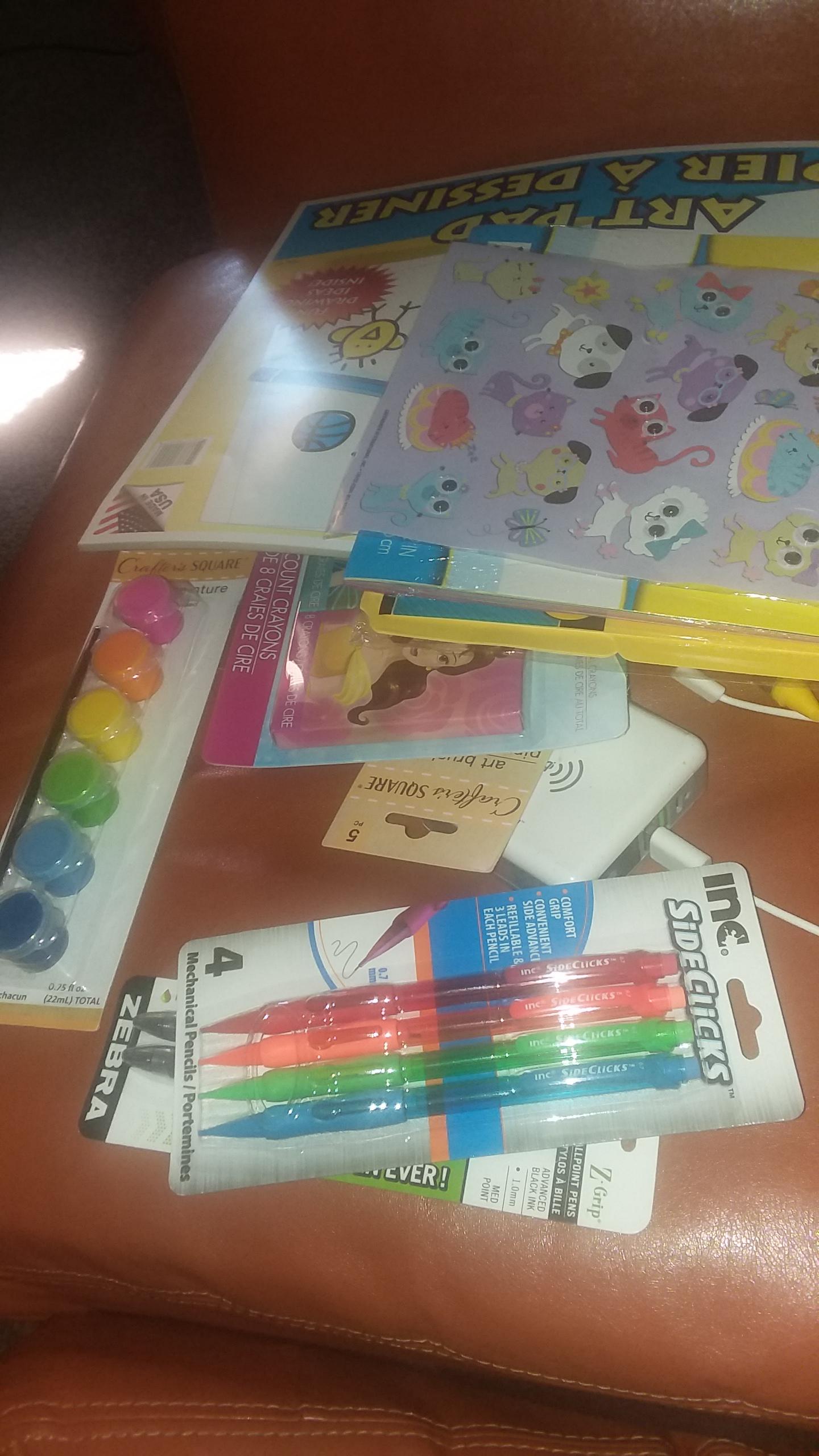 Dollar tree haul crayons, paint, an art pad, stickers, brushes | Scrolller