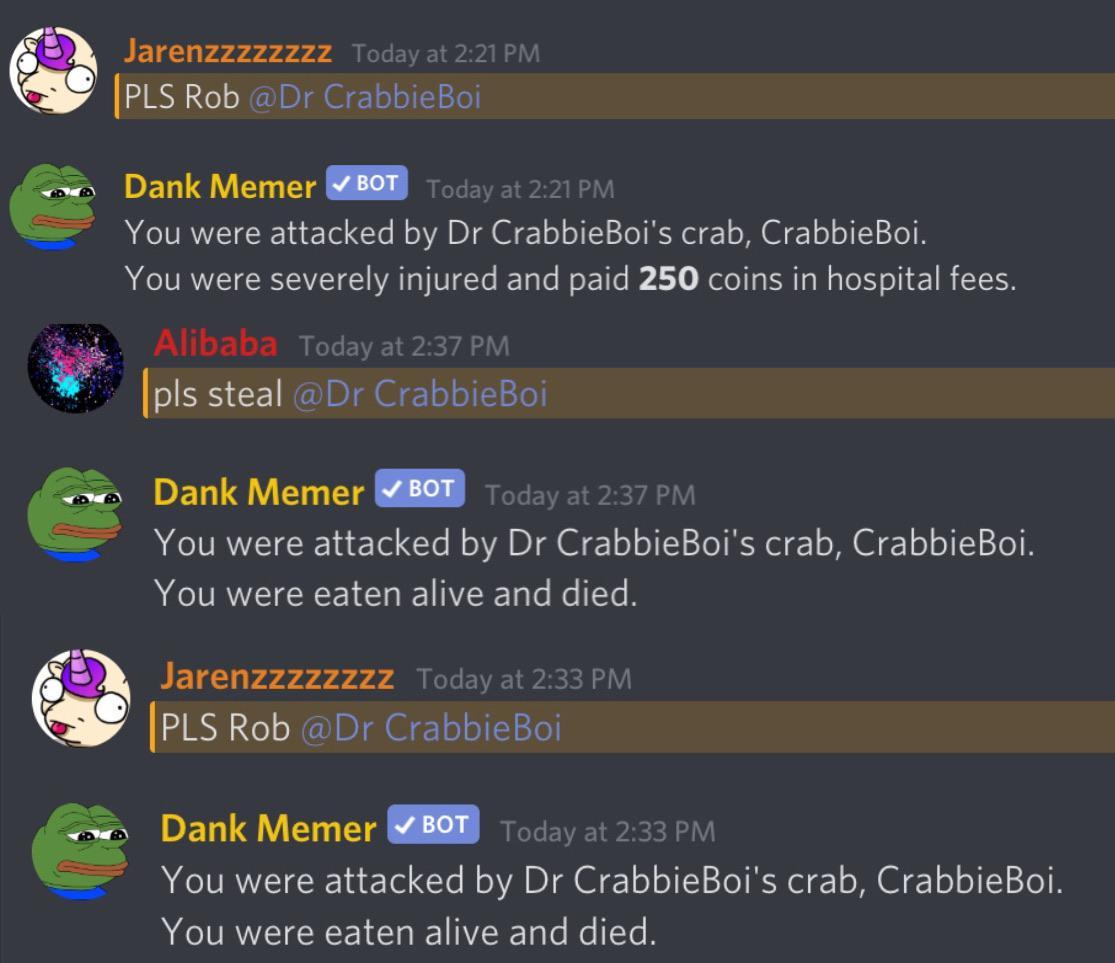 DON’T MESS WITH MY CRAB. | Scrolller