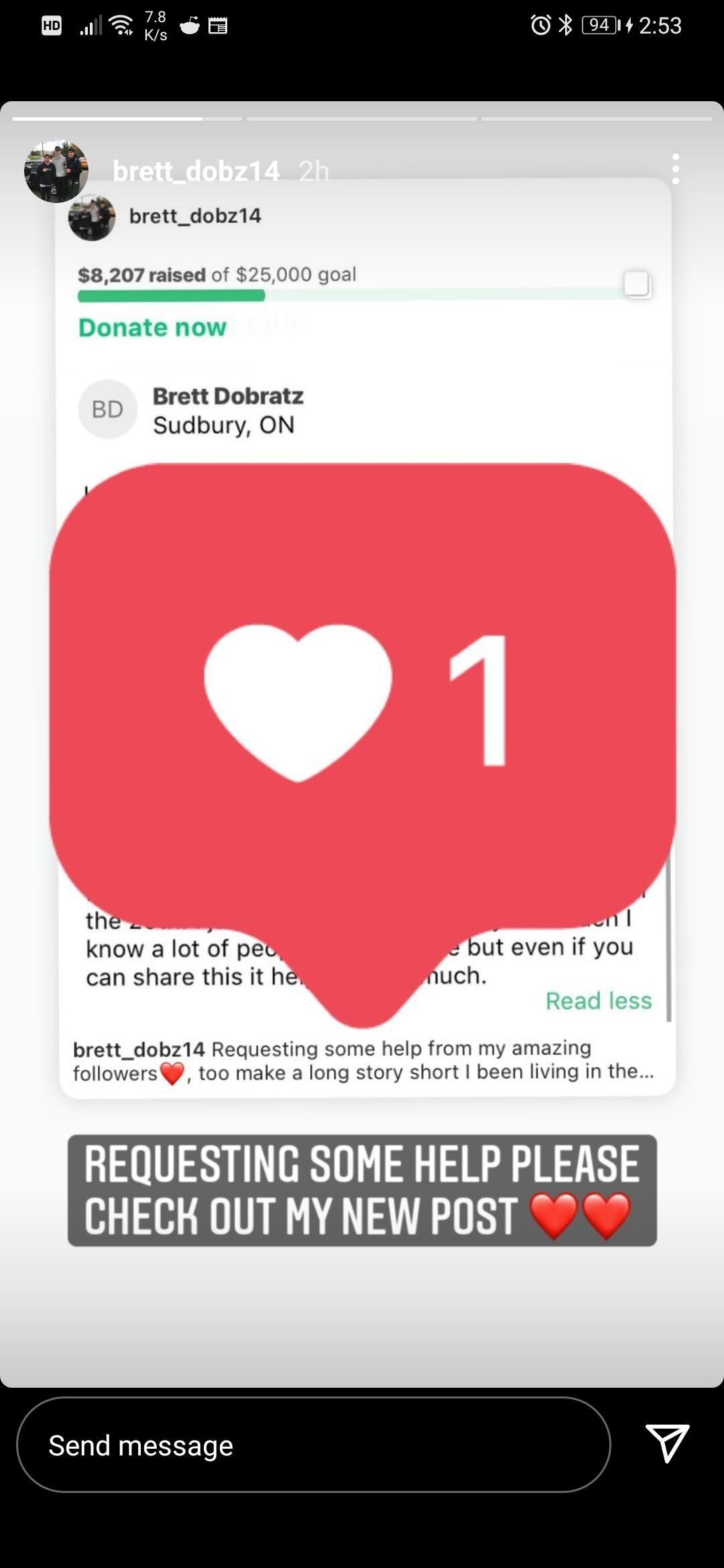 Donation goal used to be 25gs now 35gs | Scrolller