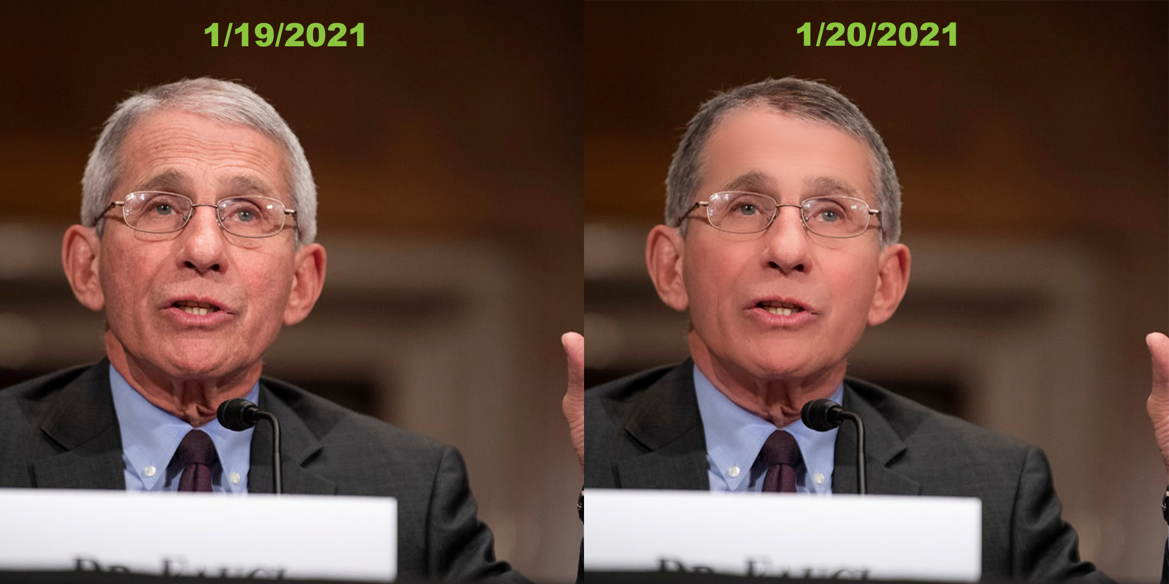 Dr. Fauci before and after inauguration! | Scrolller