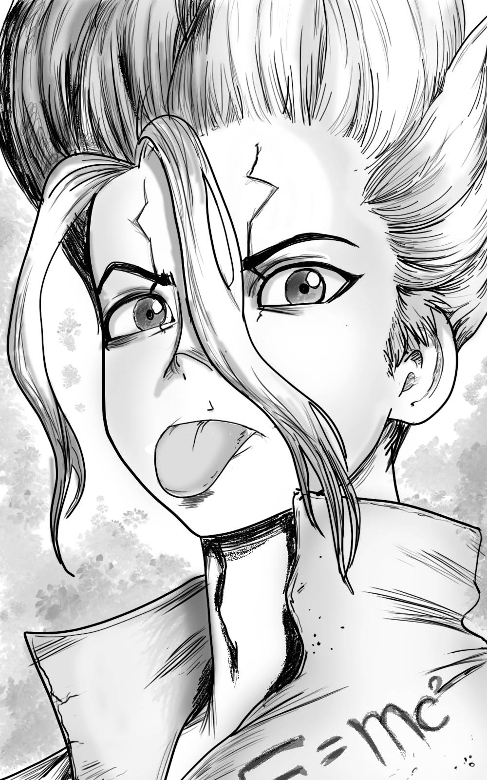 Draw senku by fzjavier | Scrolller