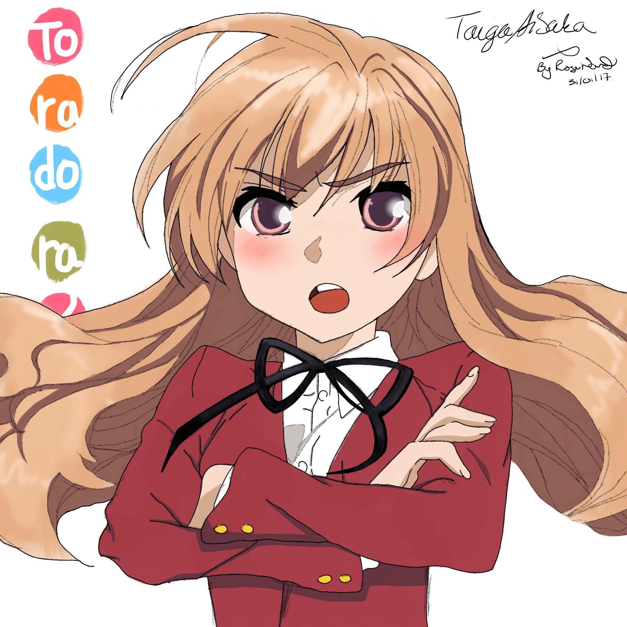 Drawing done by me of Aisaka Taiga from Toradora! :) | Scrolller