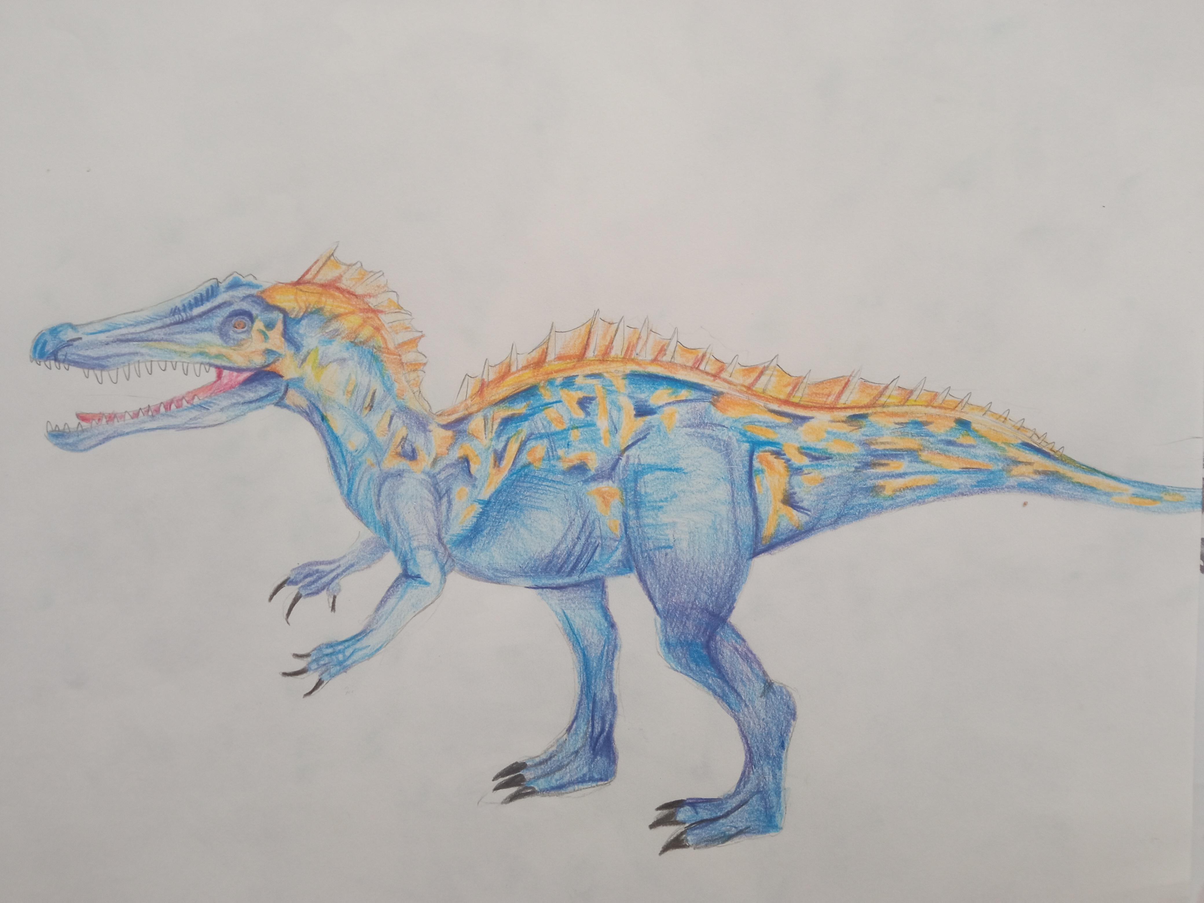 Drawing my dinosaur collection day 8 -Suchomimus | Scrolller