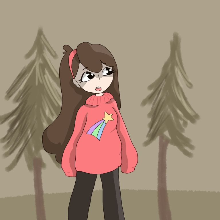 Drawing of Mabel Pines from Gravity Falls in my own art style :D | Scrolller