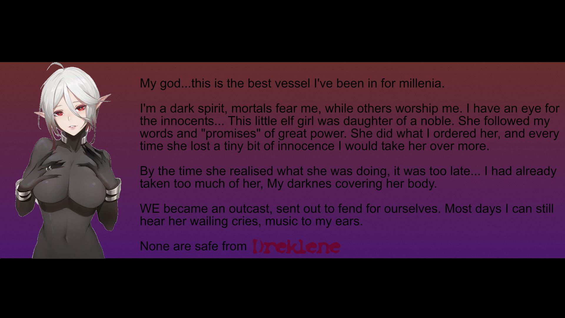 Dreklene’s new vessel [OC] [corruption] [elf] [possession] [skintight] | Scrolller