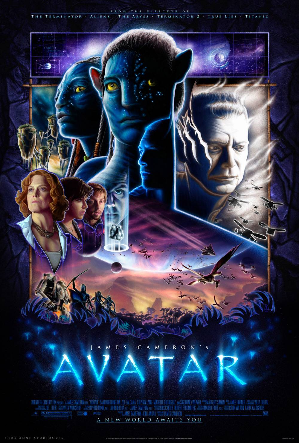 Drew Struzan inspired Avatar poster by Shok Xone Studios | Scrolller